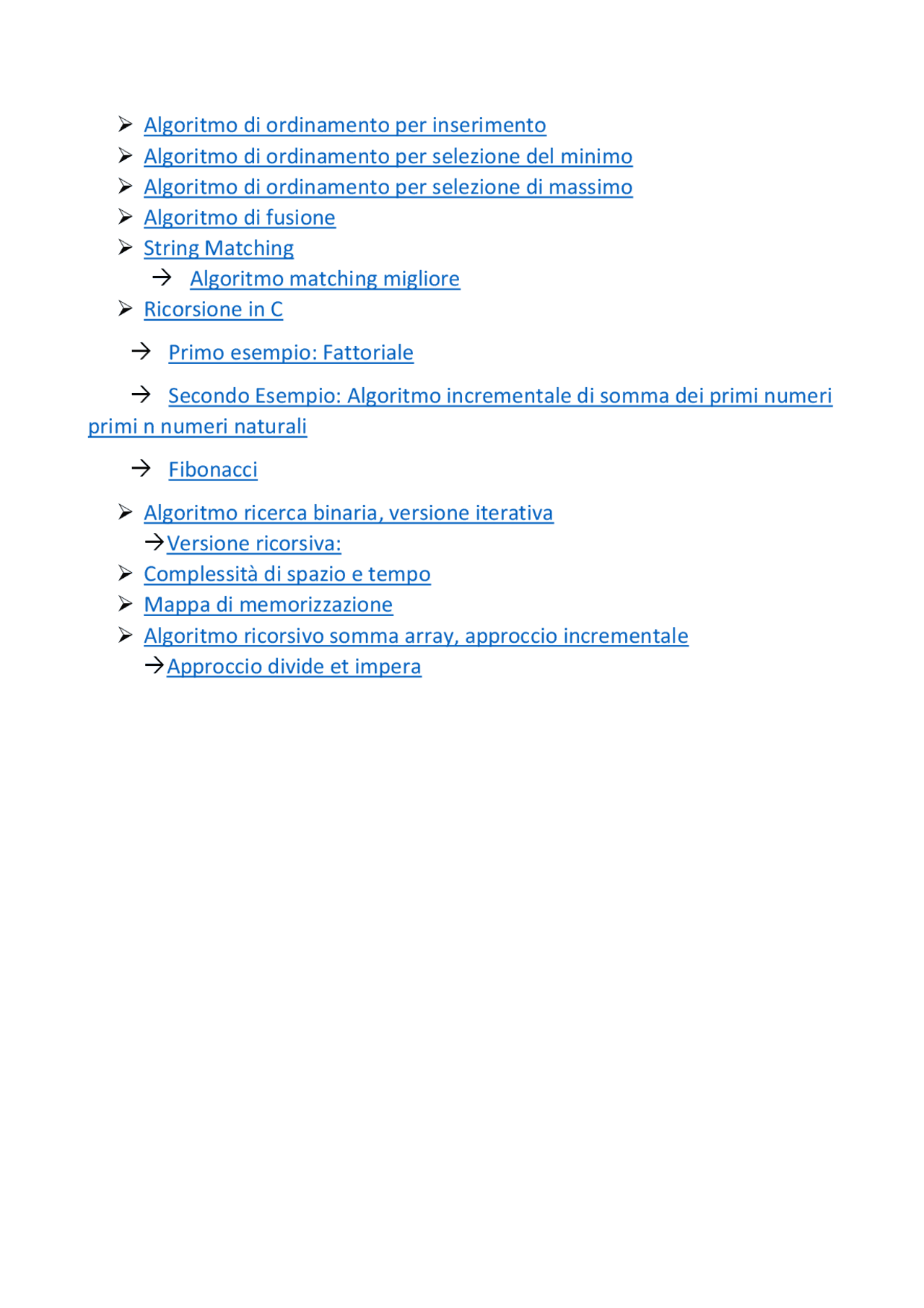Algoritmi Programmazione I Docsity