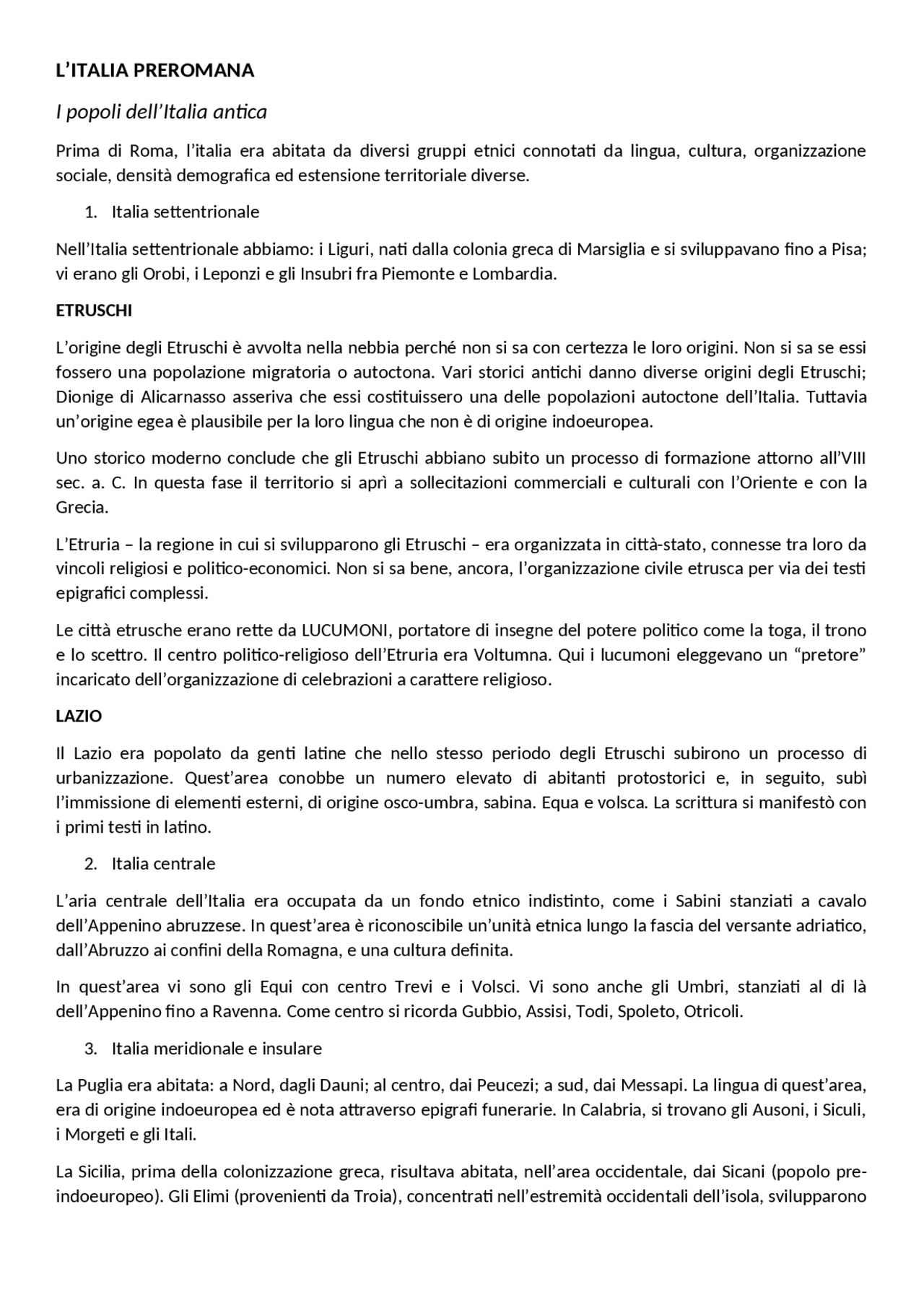 Riassunto Storia Di Roma Docsity
