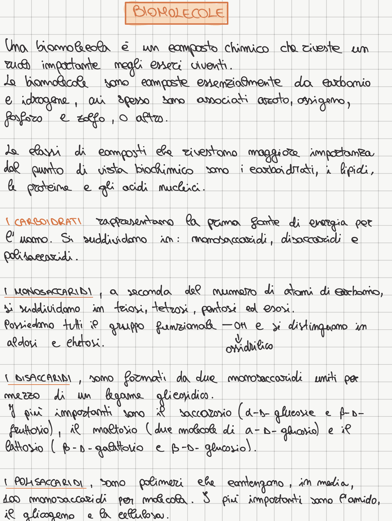Concetti Base Biomolecole Docsity