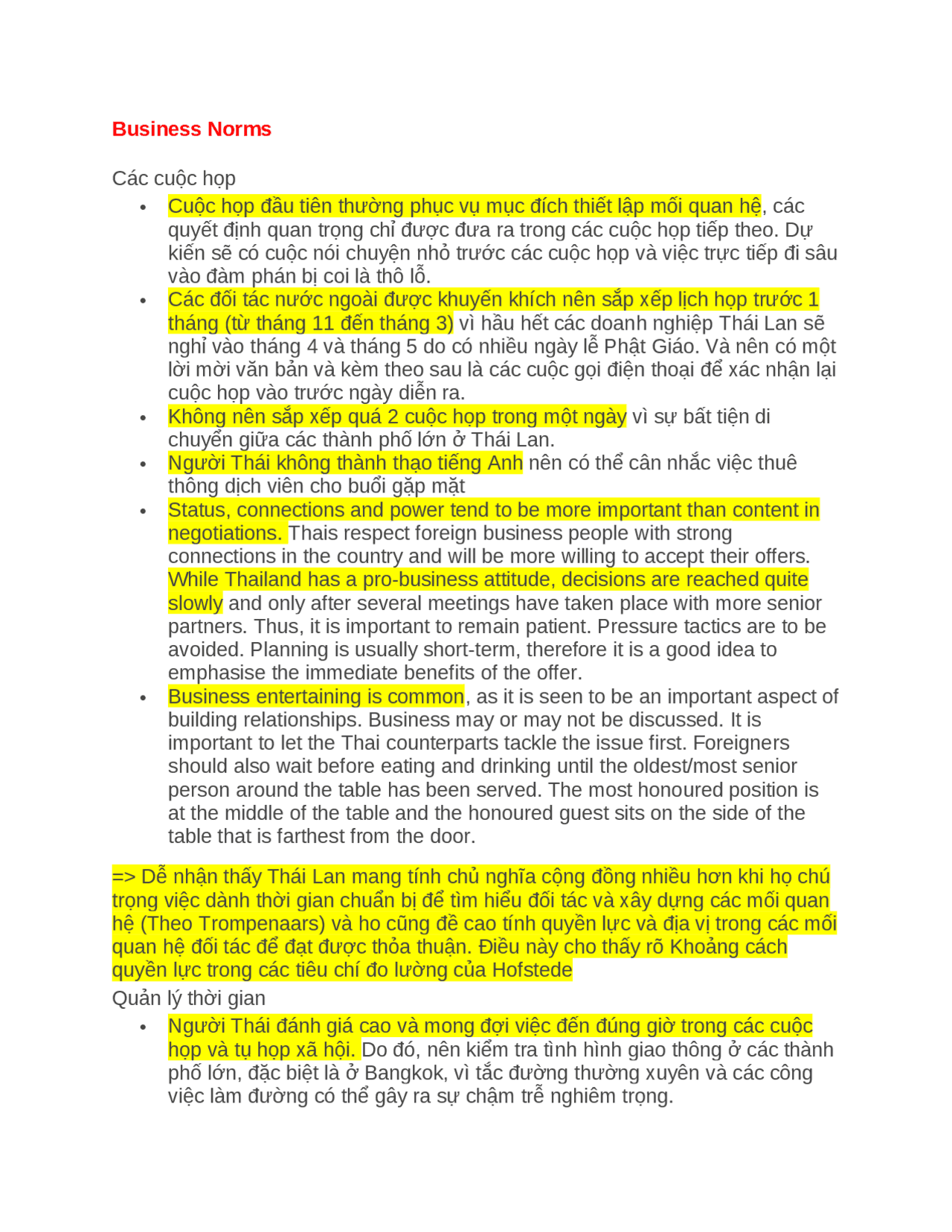 Business norm in cutural management | Summaries Management Fundamentals ...