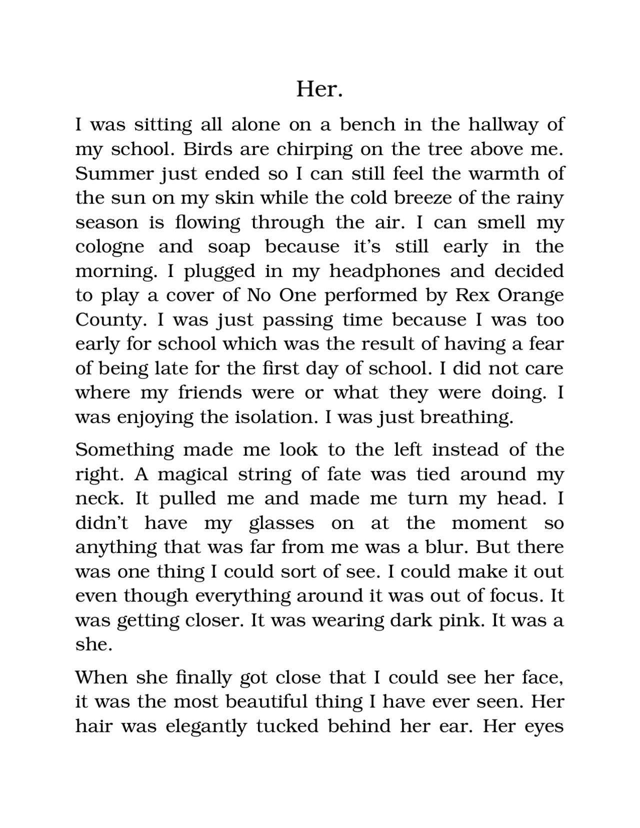 Her, a story about love - Docsity