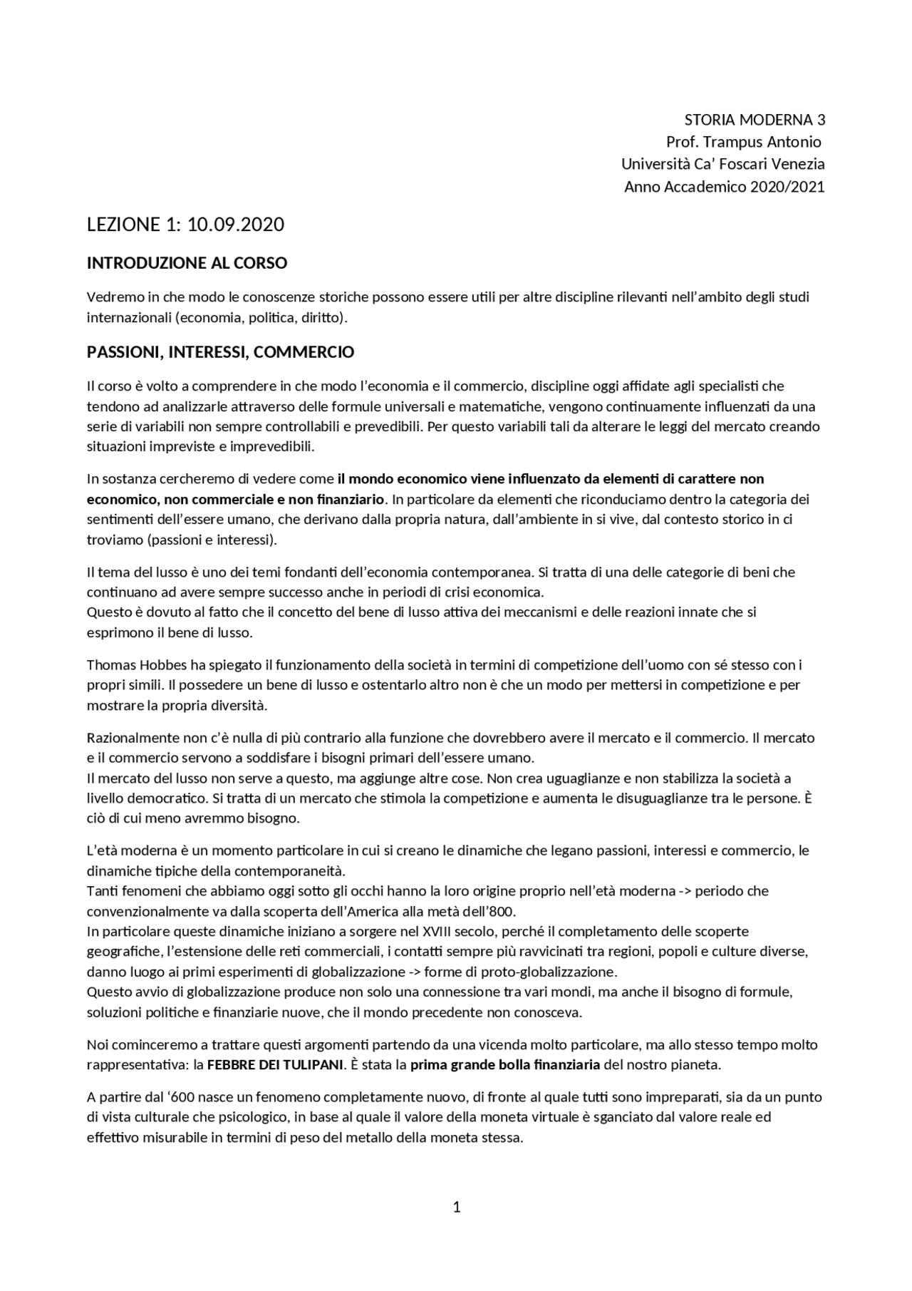 Appunti Storia Moderna 3 Docsity
