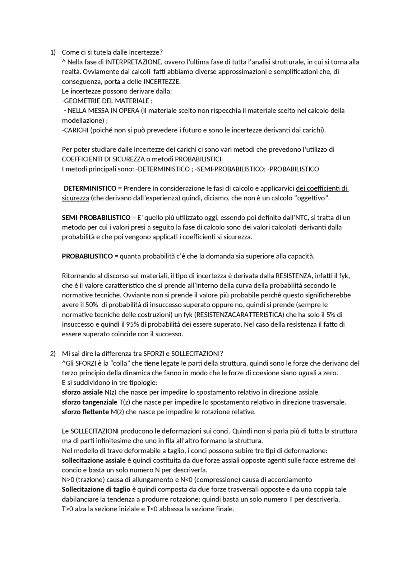 Possibili Domande E Risposte Per Lorale Docsity