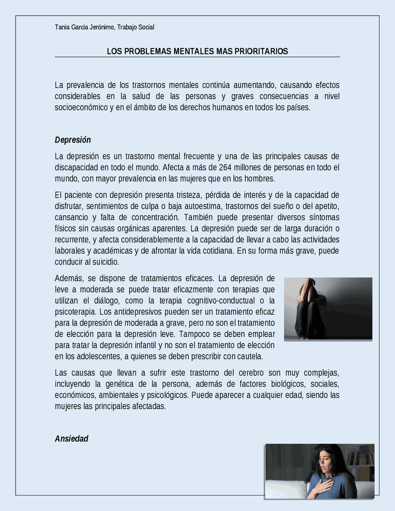 Trastornos Psicológicos Docsity
