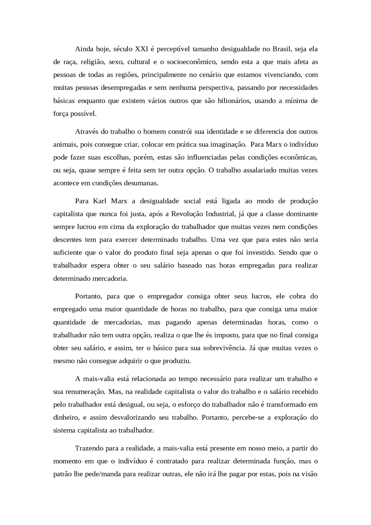 Livre Arbitrio E Desigualdade Docsity