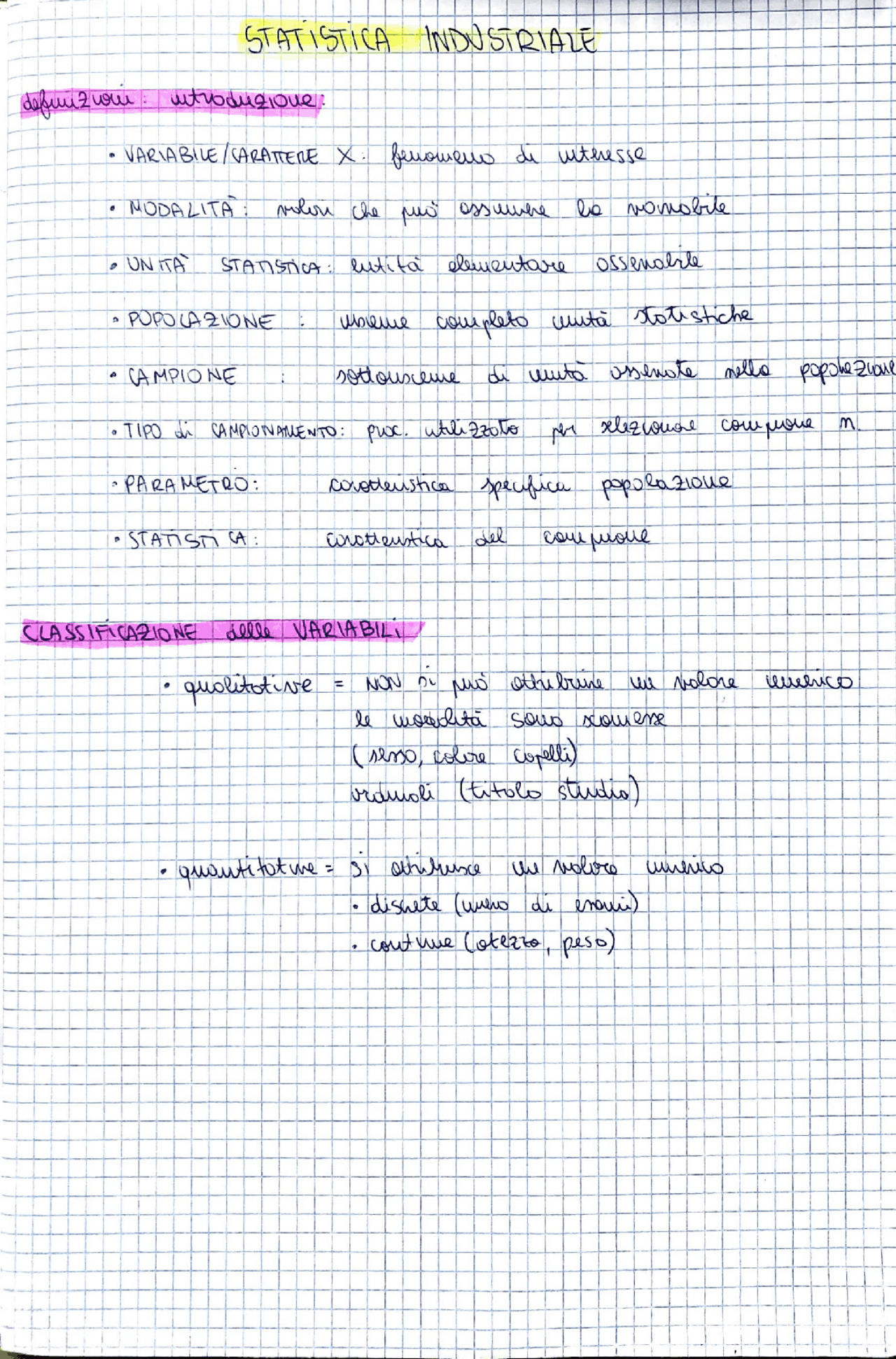 Appunti Di Statistica Docsity