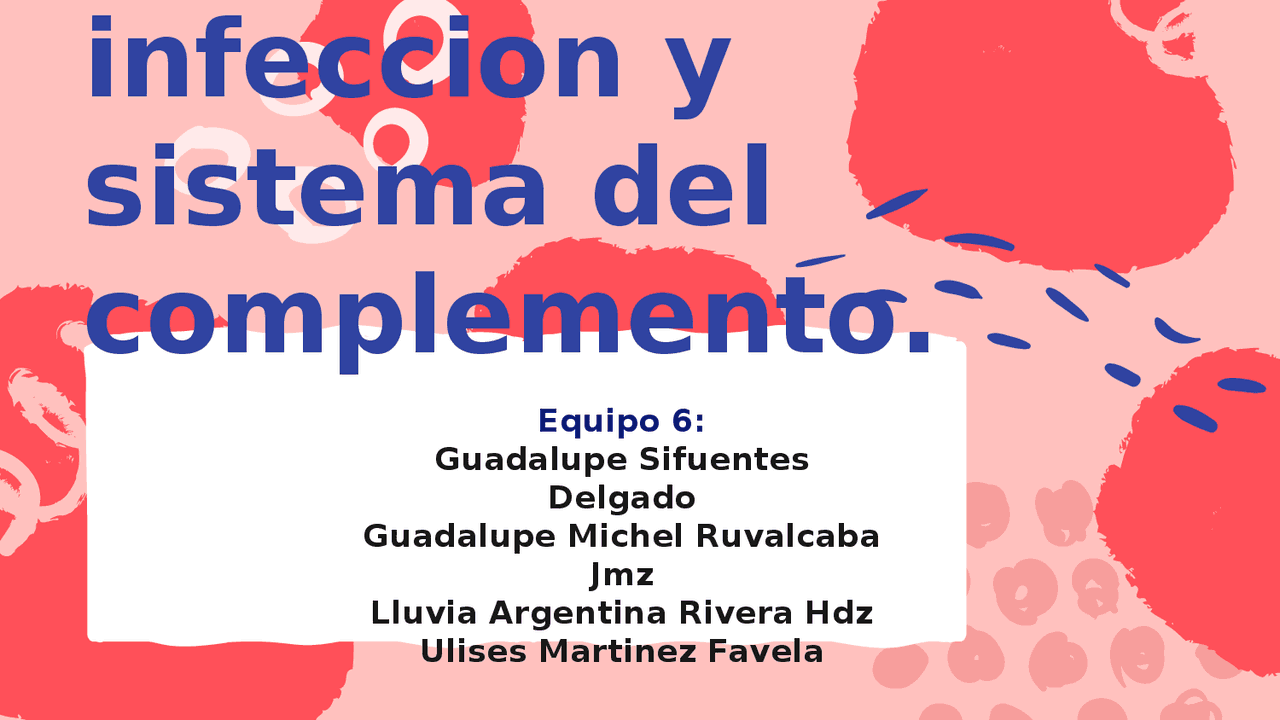 Plaquetas, sistema del complemento - Docsity