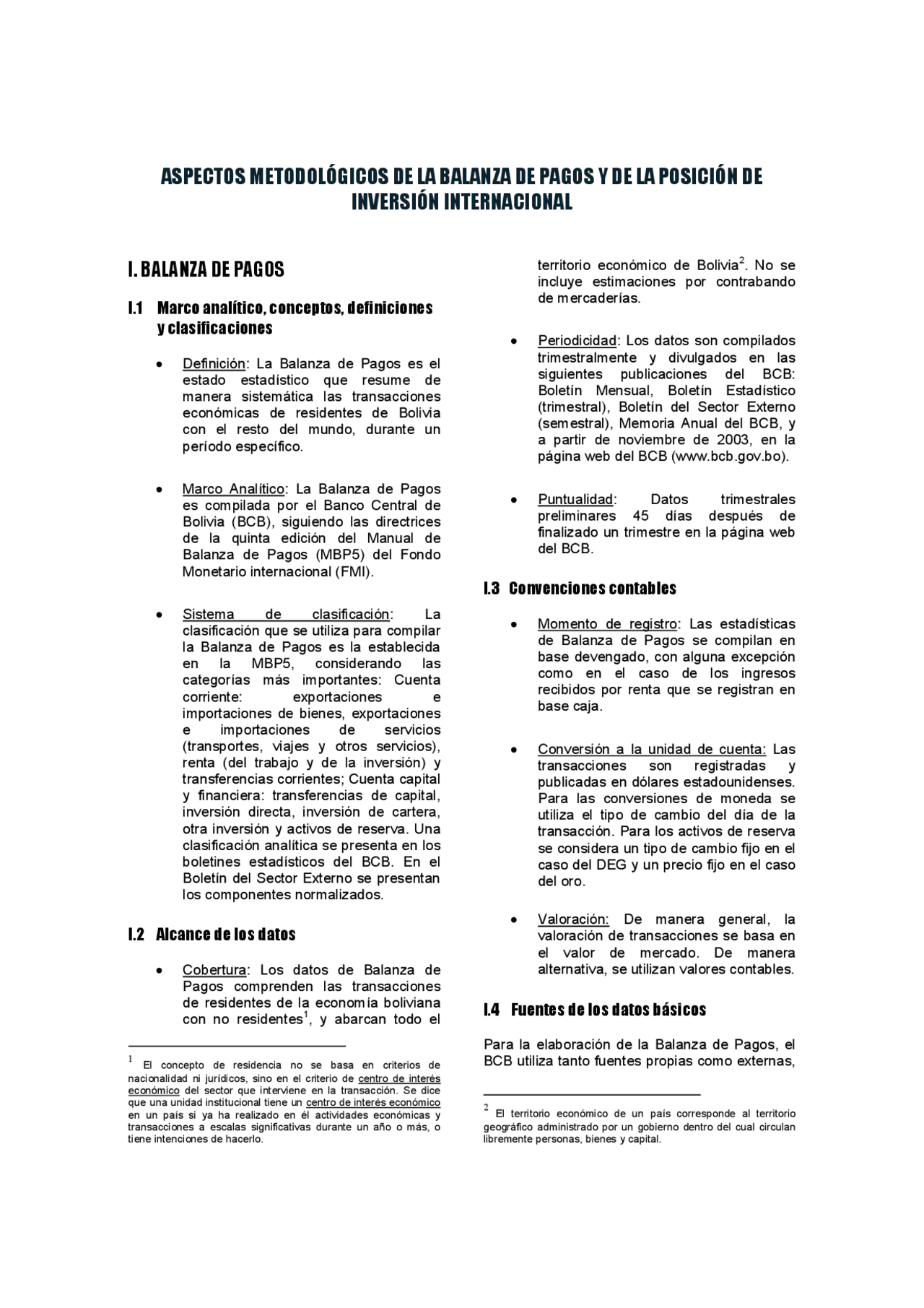 Balanza De Pagos Metodologia Docsity