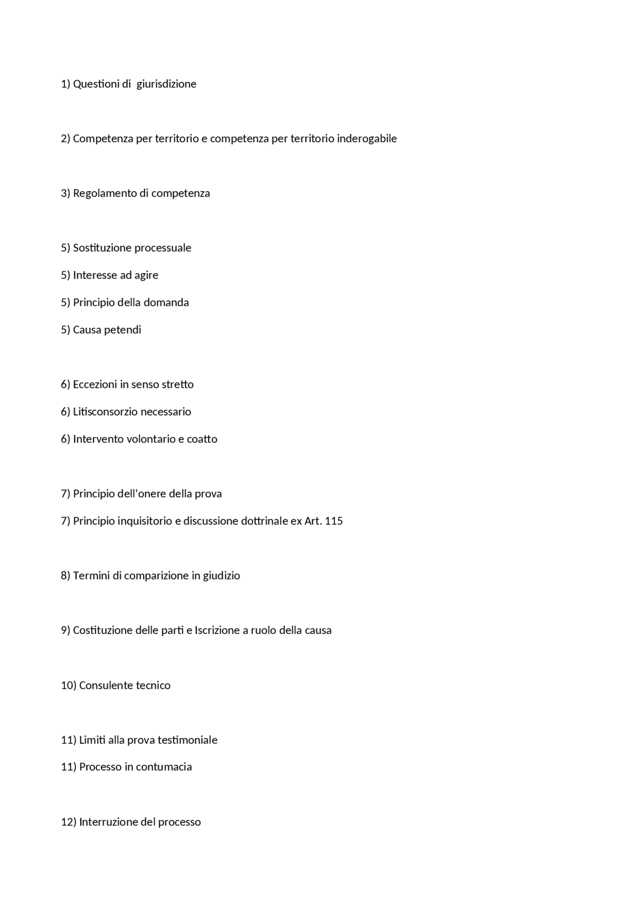 Domande Esami Procedura Civile Docsity
