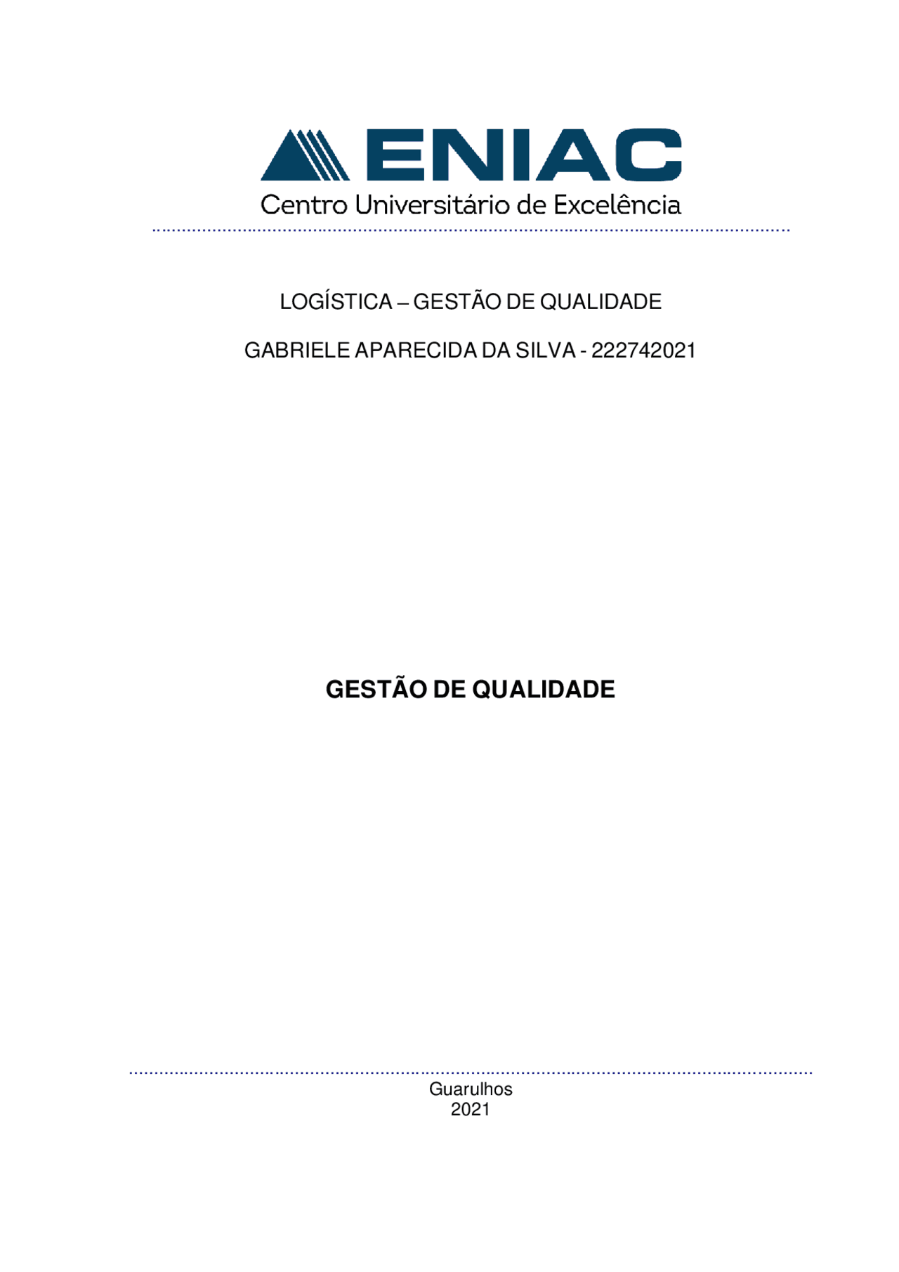 Gestçao De Qualidade Docsity