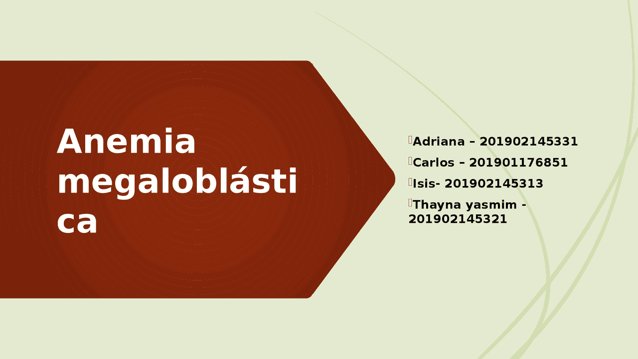 Anemia Megaloblástica Slides Bioquímica Docsity