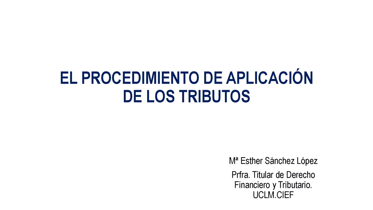 Procedimientos Tributarios Docsity