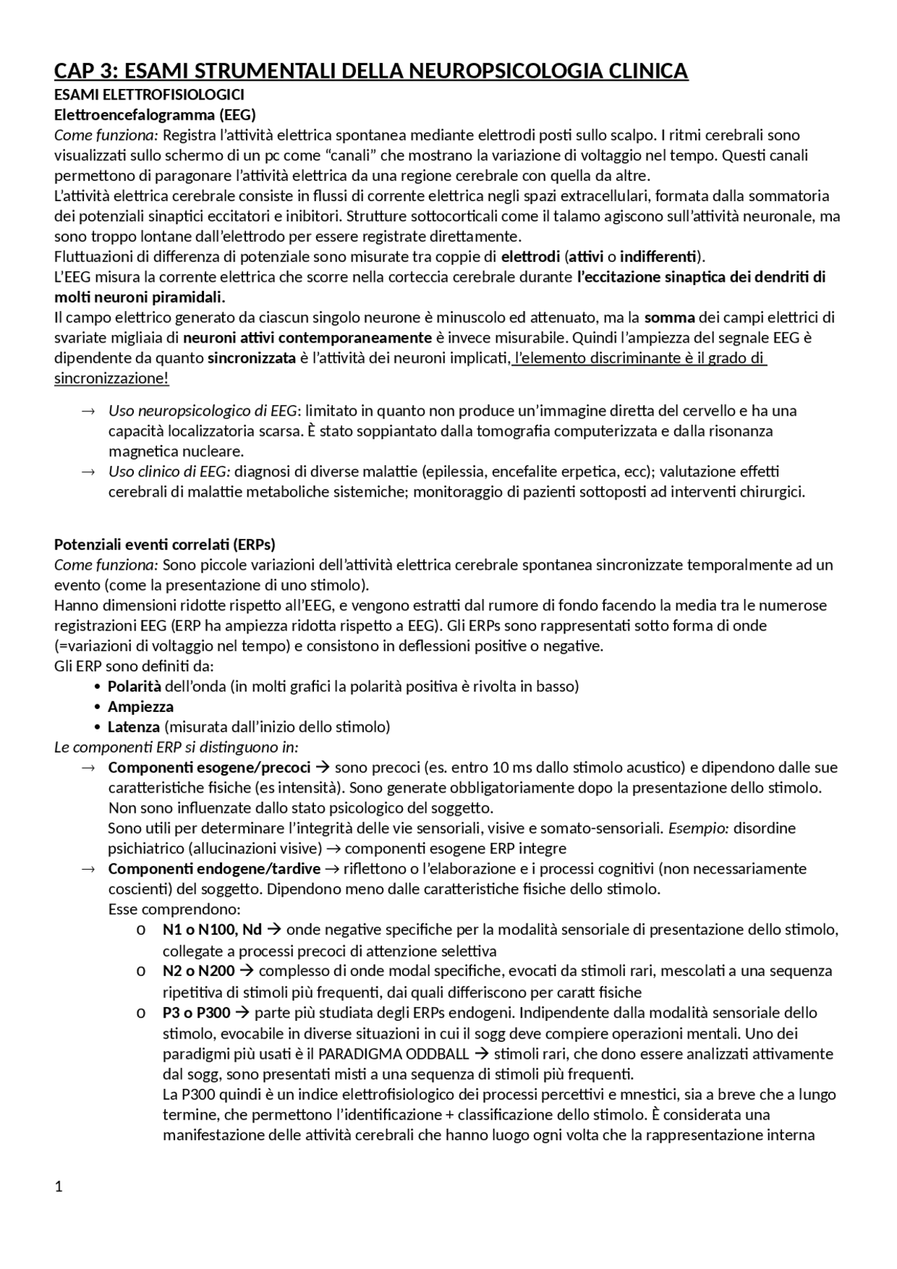 Manuale Di Neuropsicologia Docsity