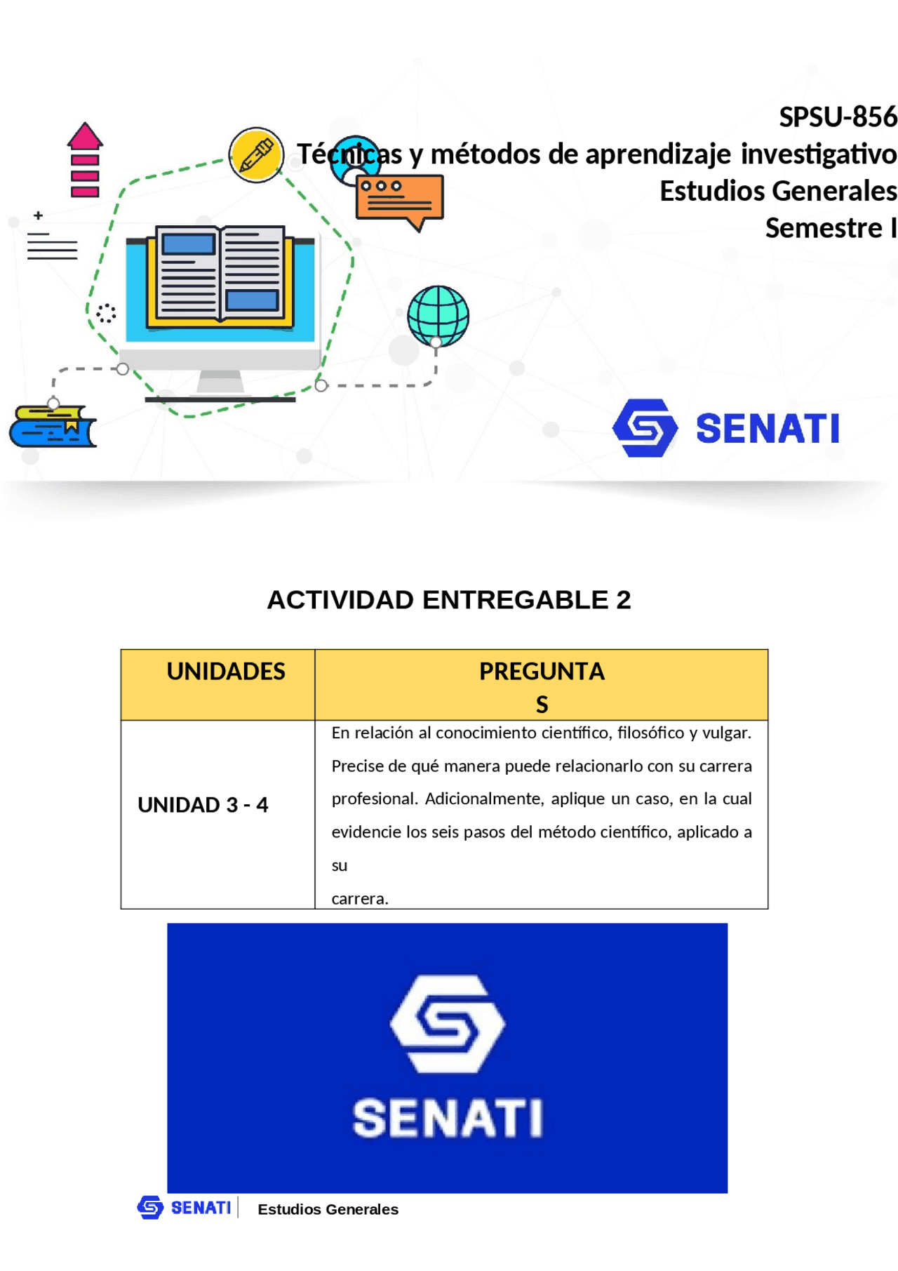 Actividad entregable 2 del curso de tecnicas y metodos de aprendizaje investigativo senati ...