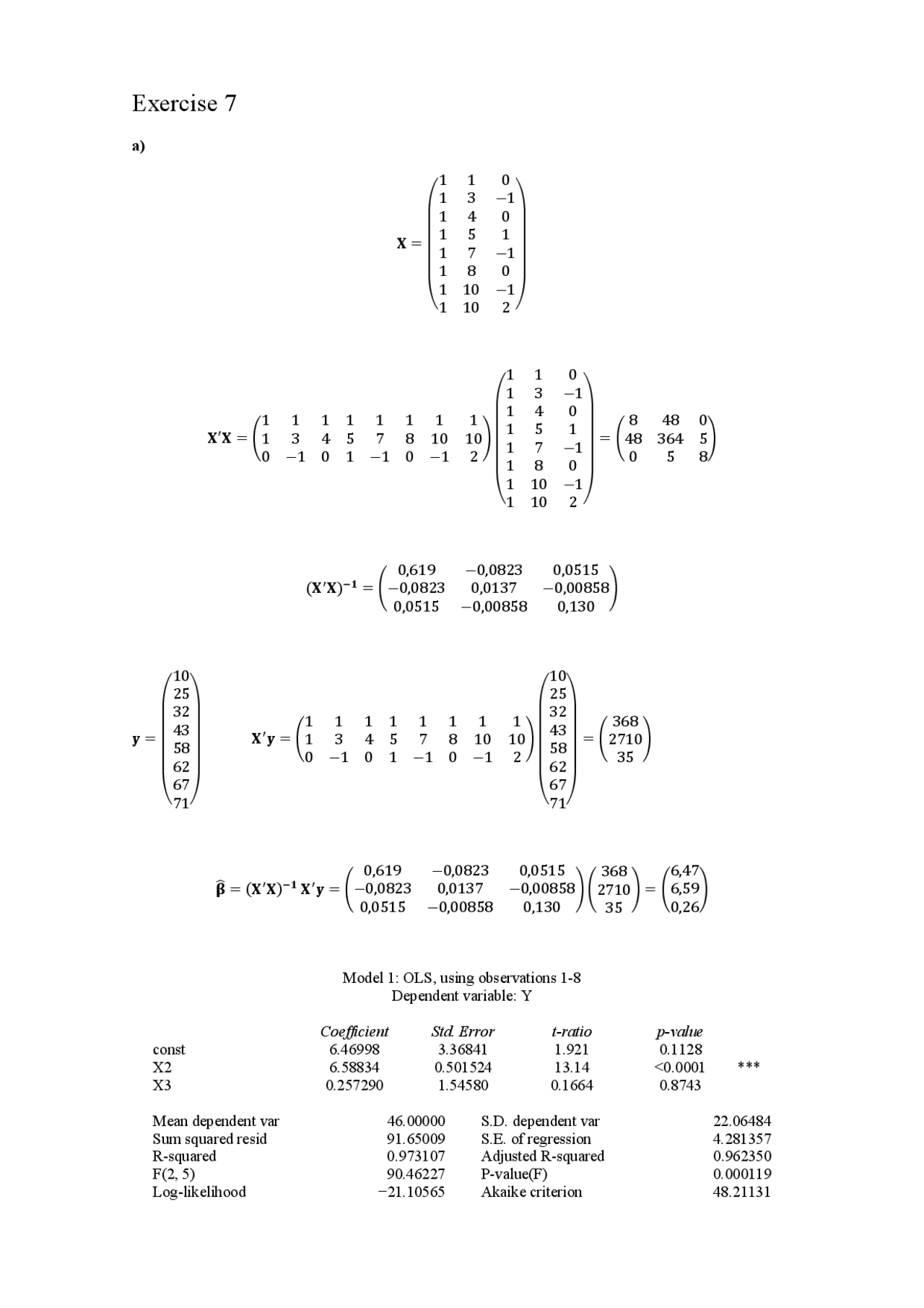 Ejercicio 7 resuelto econometria 1 - Docsity