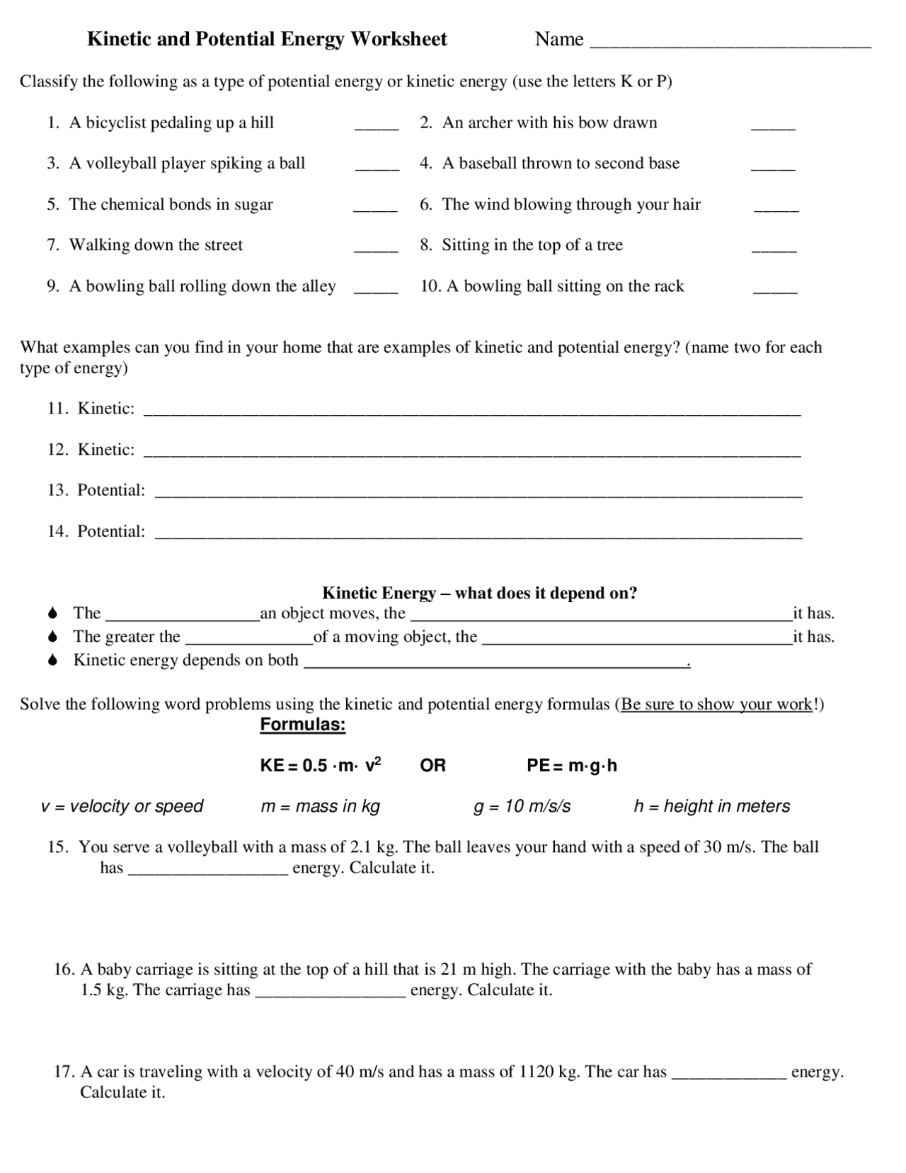 Understanding Graphing Worksheet Docsity