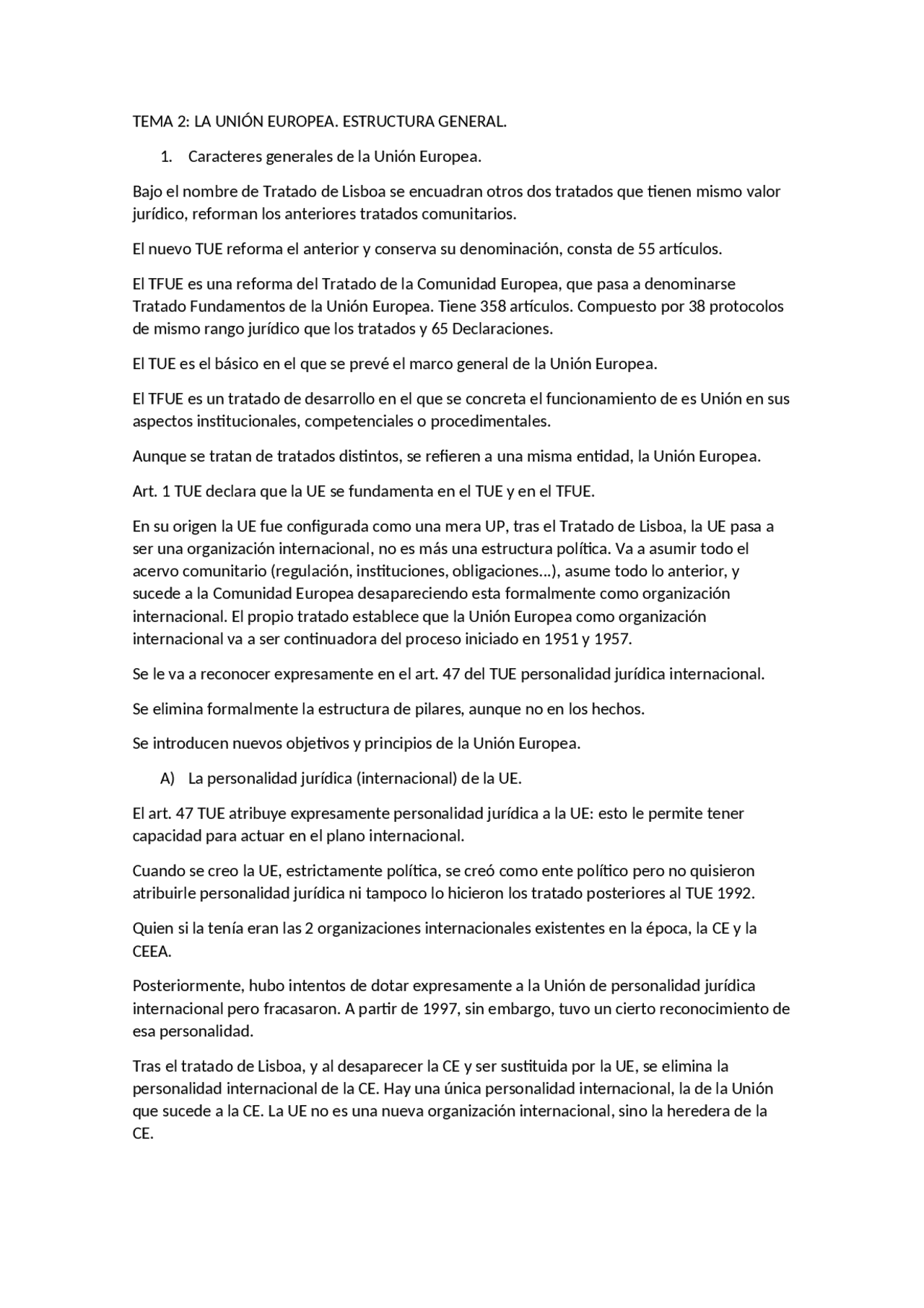 Tema 2 Instituciones - Docsity
