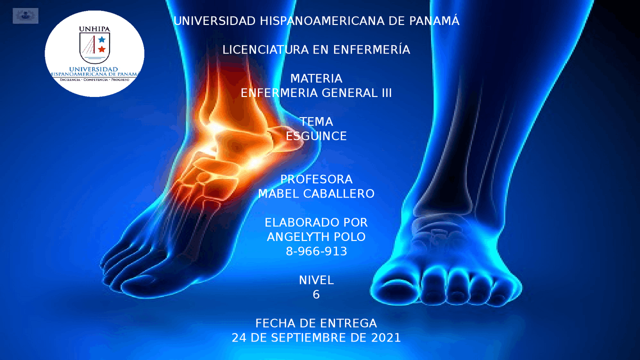 Presentacion del esguince - Docsity