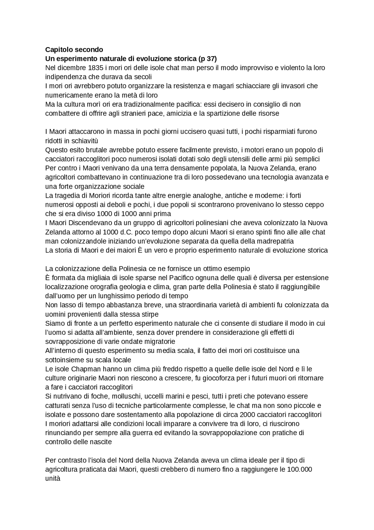 Riassunto Armi Acciaio E Malattie Docsity