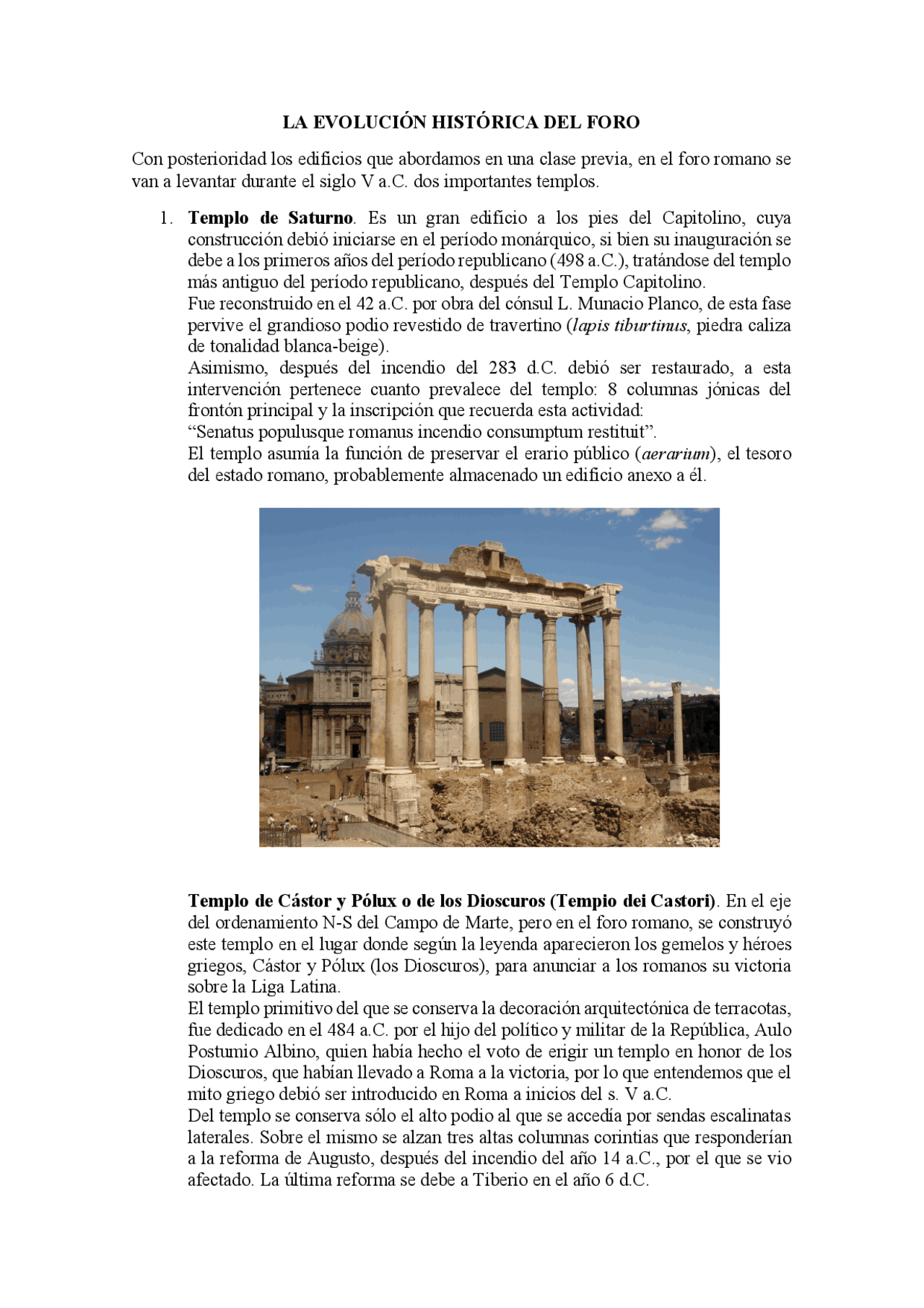 Arqueología Apuntes De Clase Arqueología Romana Docsity
