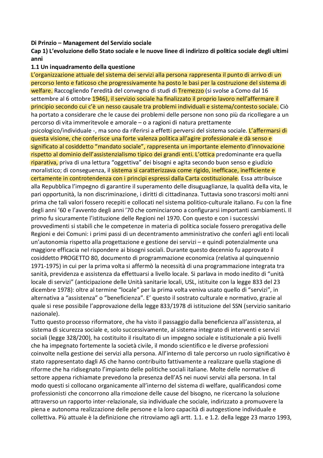 Menagement Dei Servizi Docsity