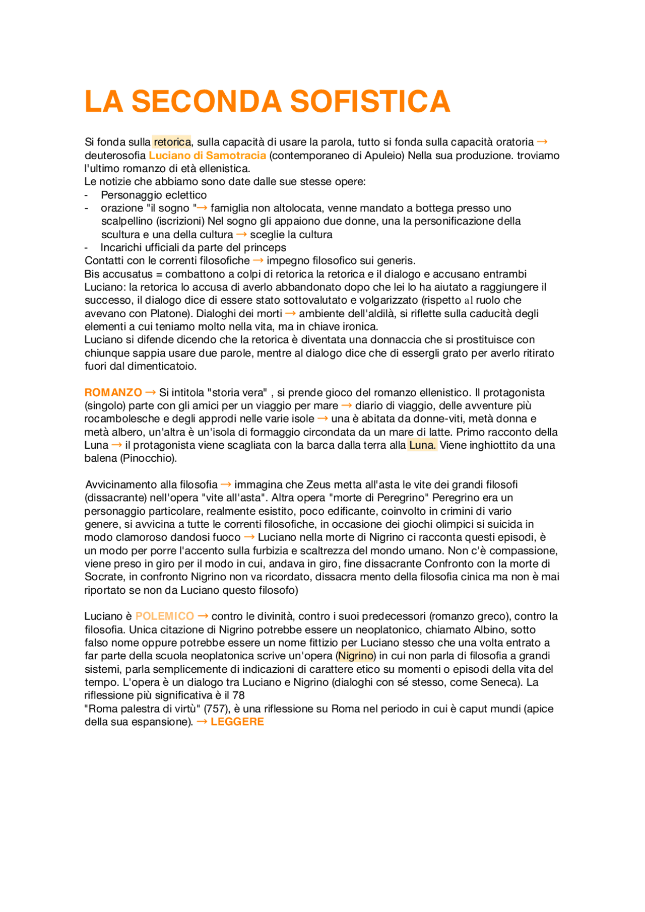 La seconda sofistica greca - Docsity