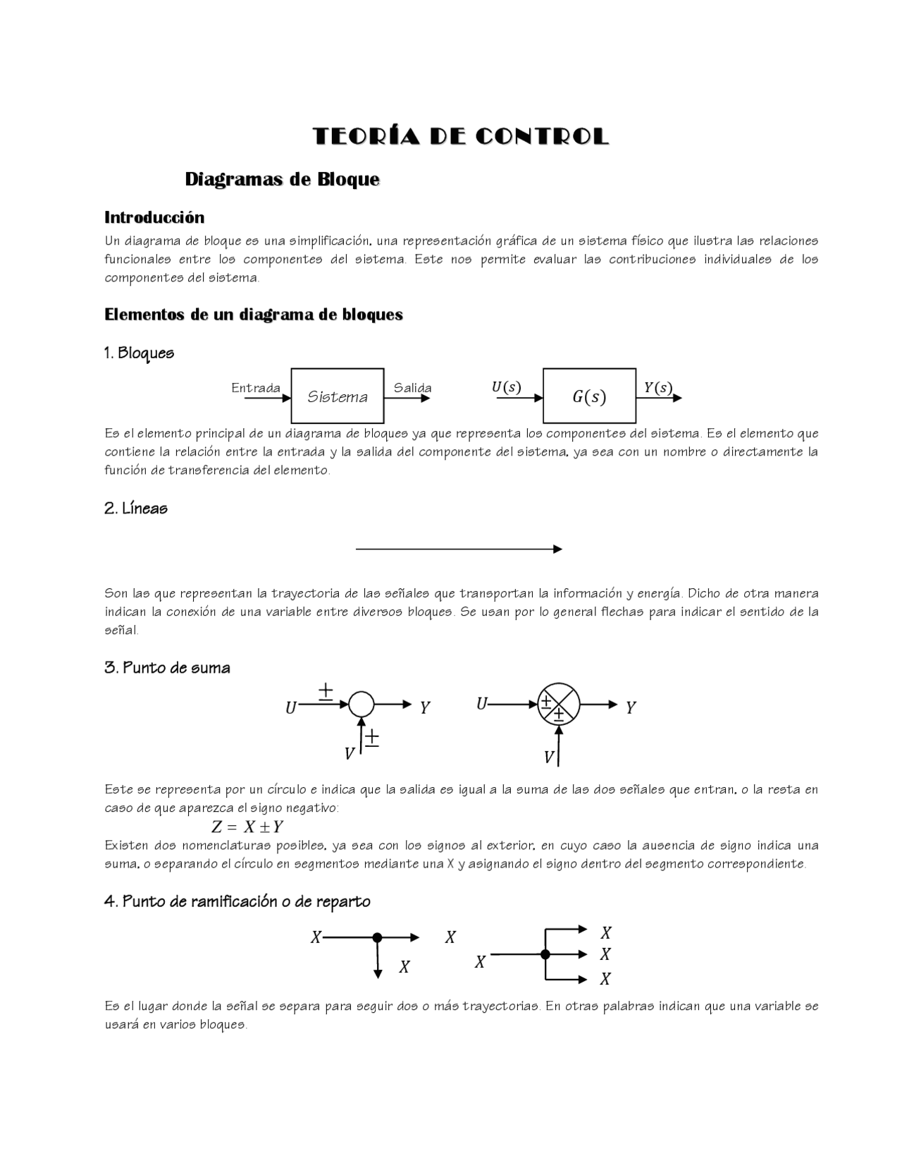 Diagrama de Bloques, teoría y ejercicios | Diapositivas de Sistemas de ...