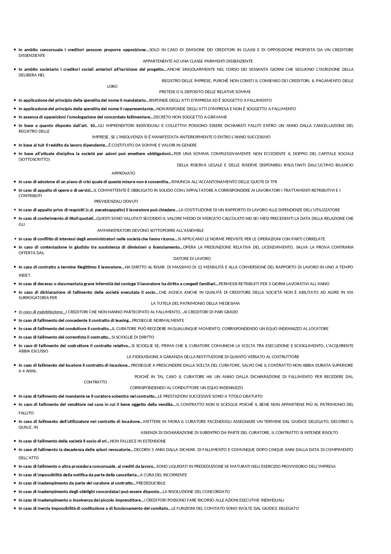 Test Diritto Fallimentare 2021 Prove Desame Di Diritto Fallimentare