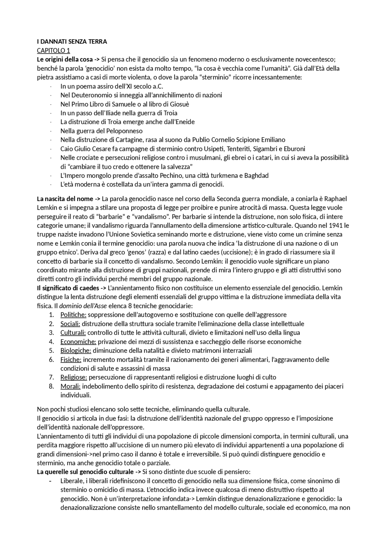 Riassunto Del Libro Dannati Senza Terra Docsity