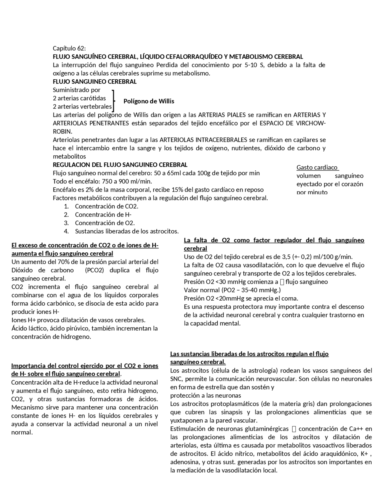 Resúmenes del capitulo 61 y 62 libro guyton 13 edición - Docsity