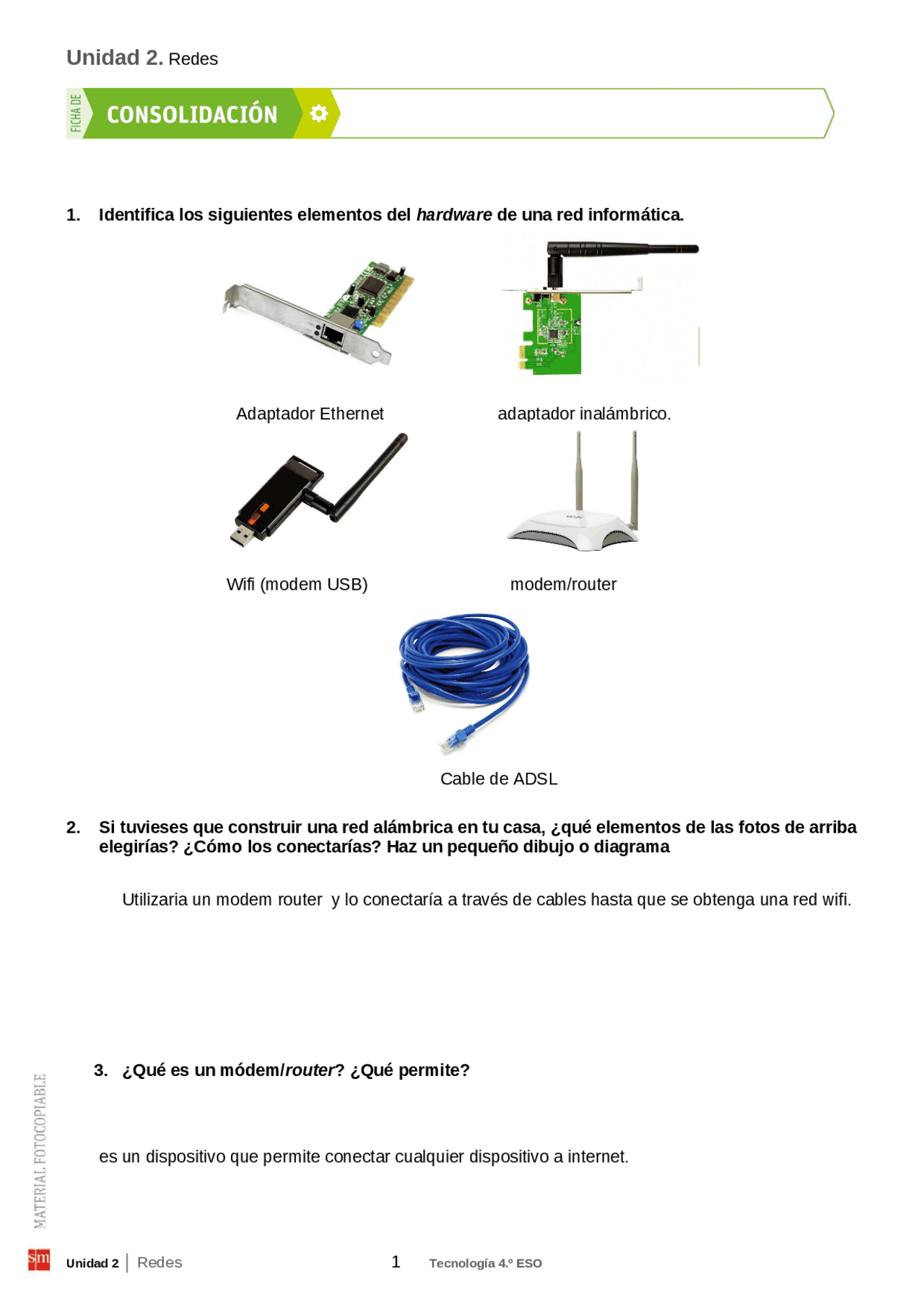Ejercicios Tecnología Docsity
