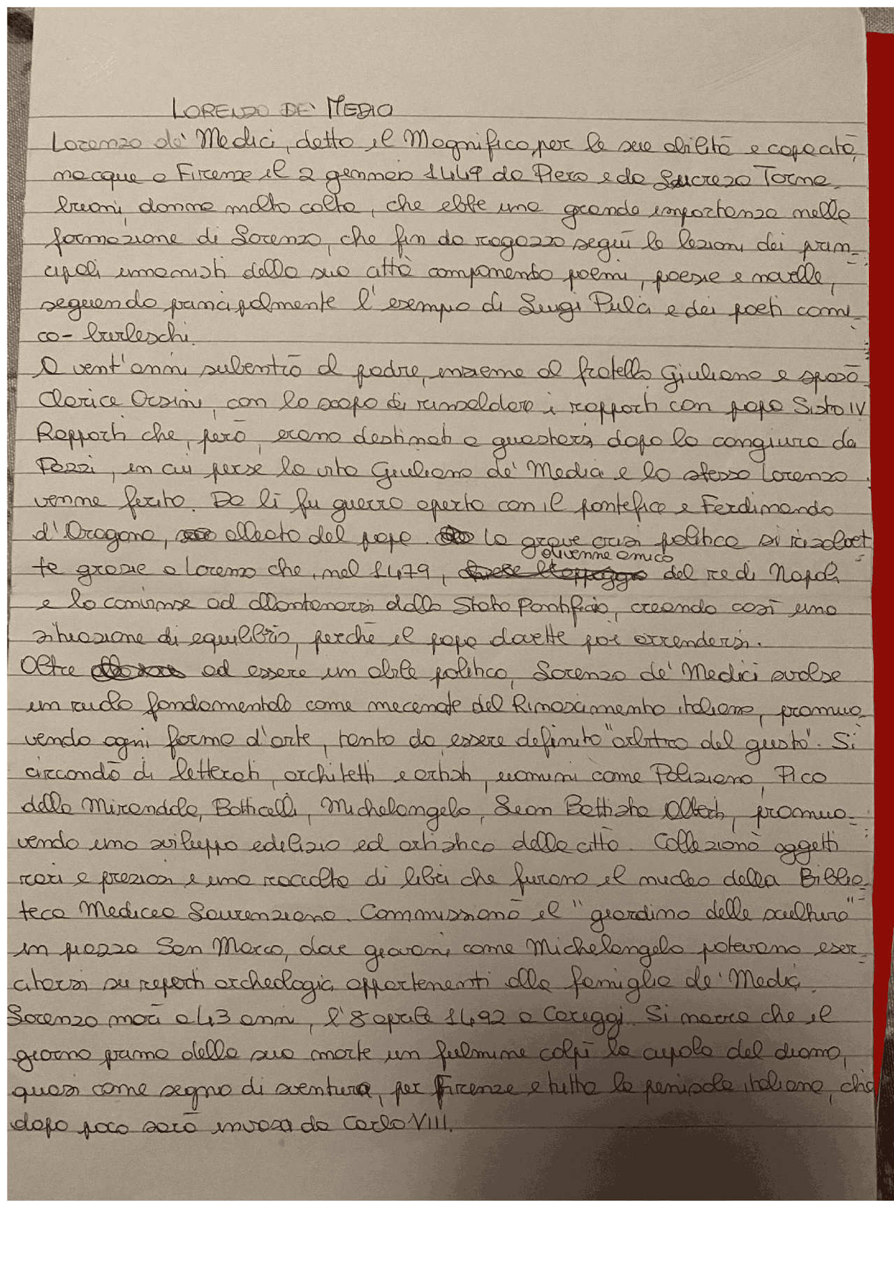 Lorenzo De Medici Vita E Opere Docsity