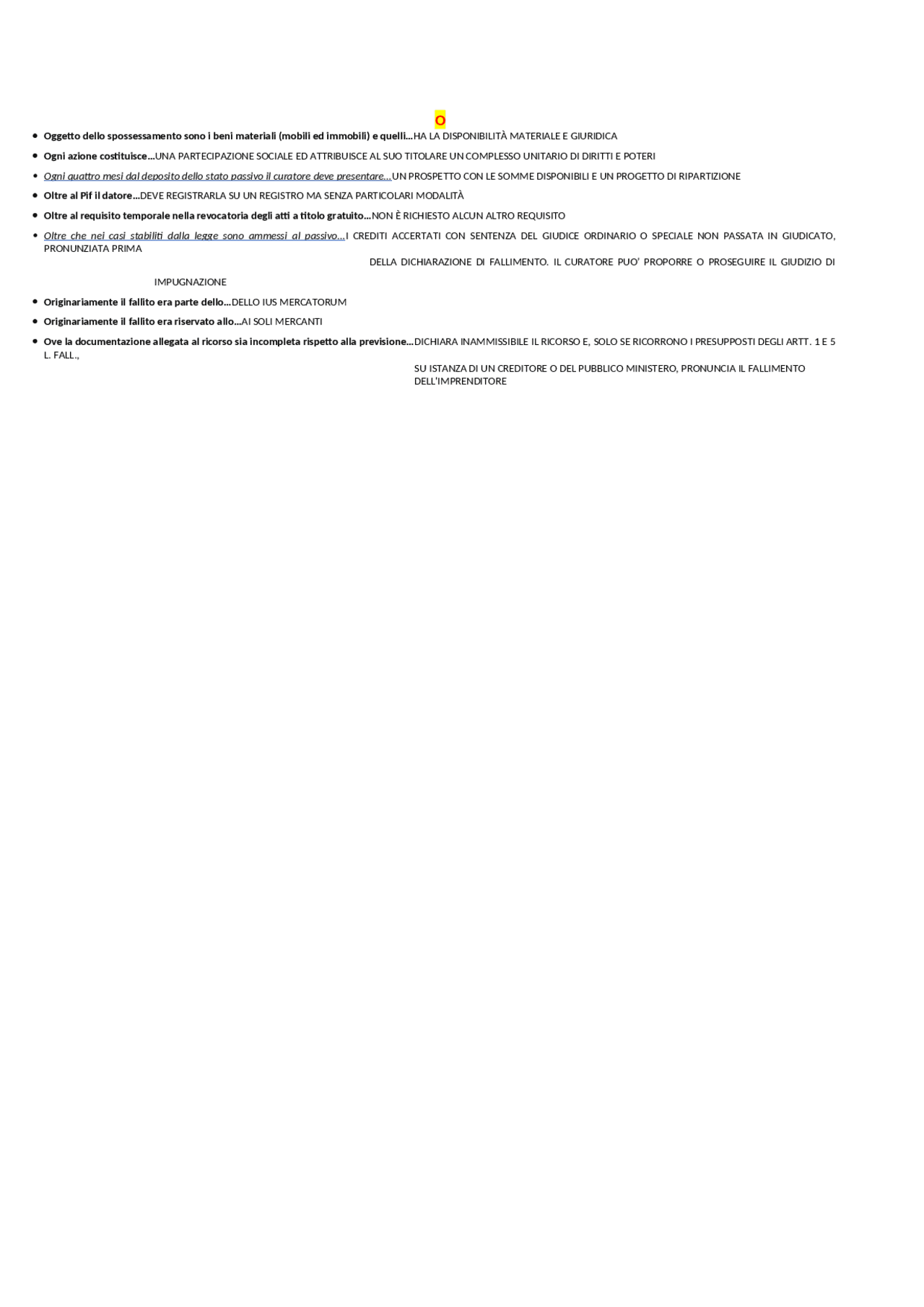 Test Diritto Fallimentare 2021 Docsity