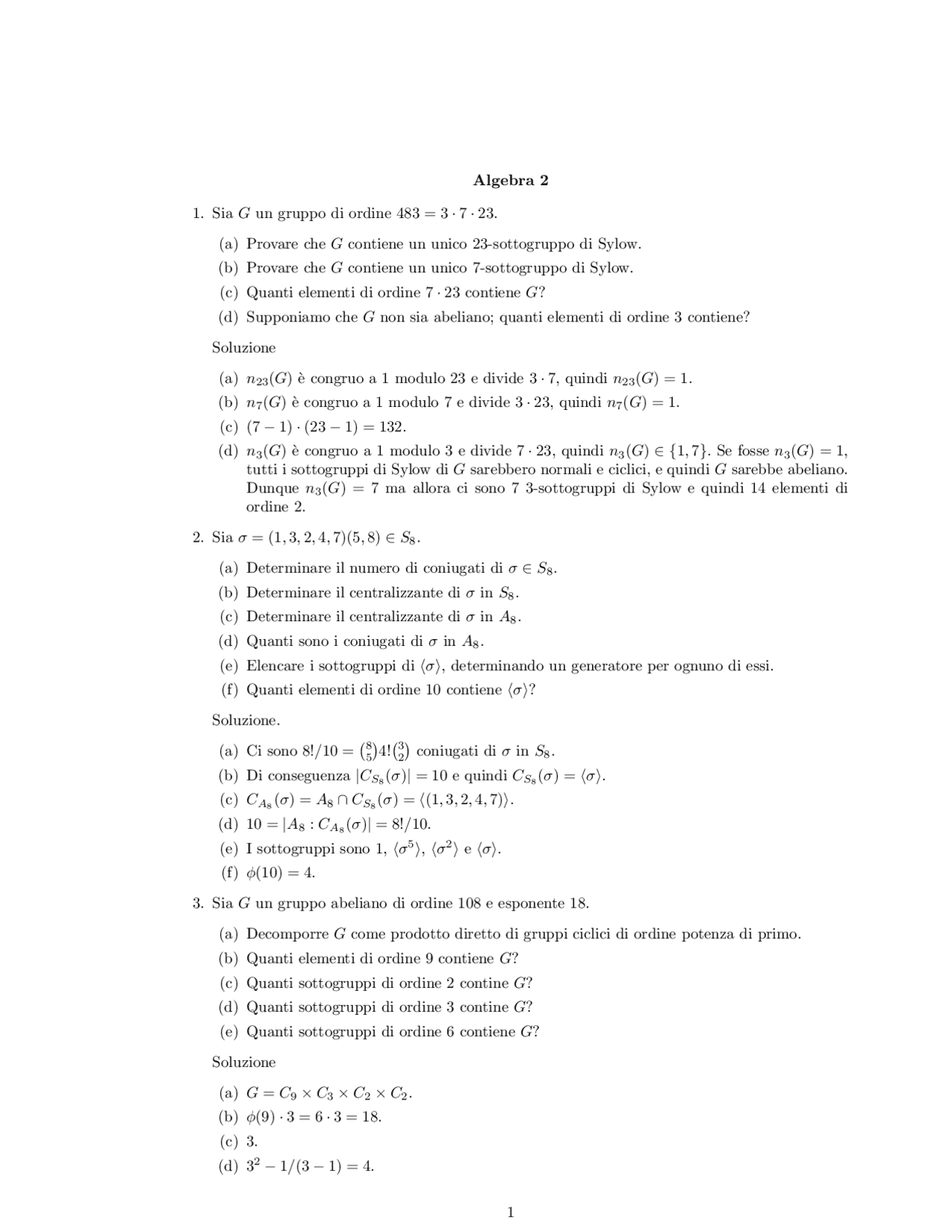 Esercizi Per Lesame Docsity