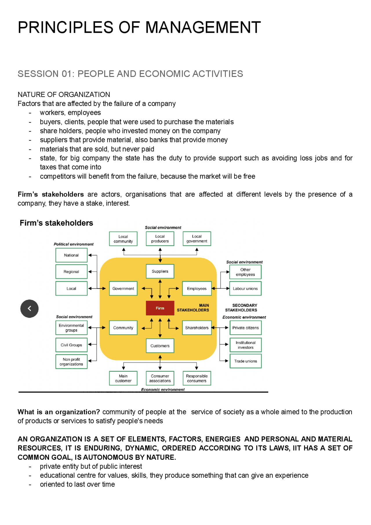 Appunti Del Corso Principles Of Management Module 1 Docsity