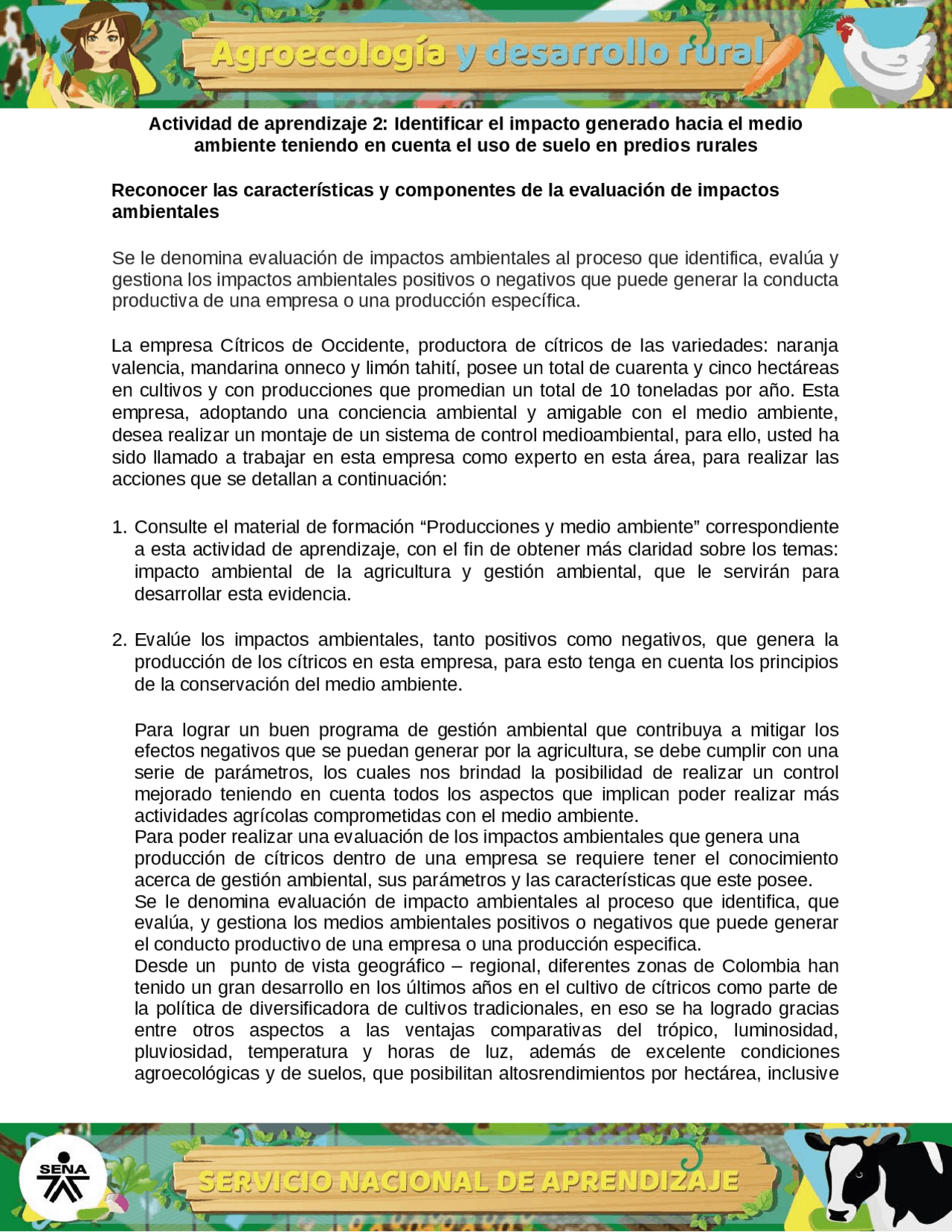 Agroecologia Y Desarrollo Rural Ejercicios De Agronomía Docsity