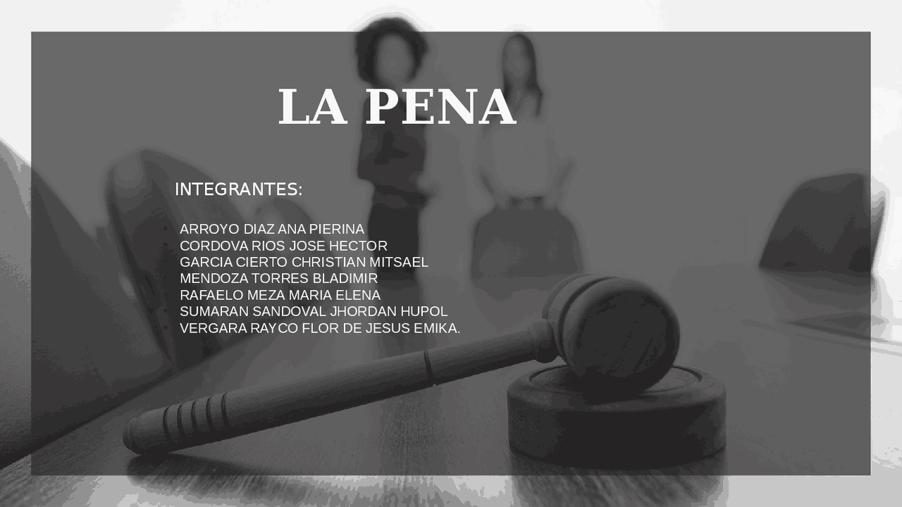 DETALLES DE LA PENA - DERECHO PENAL - Docsity