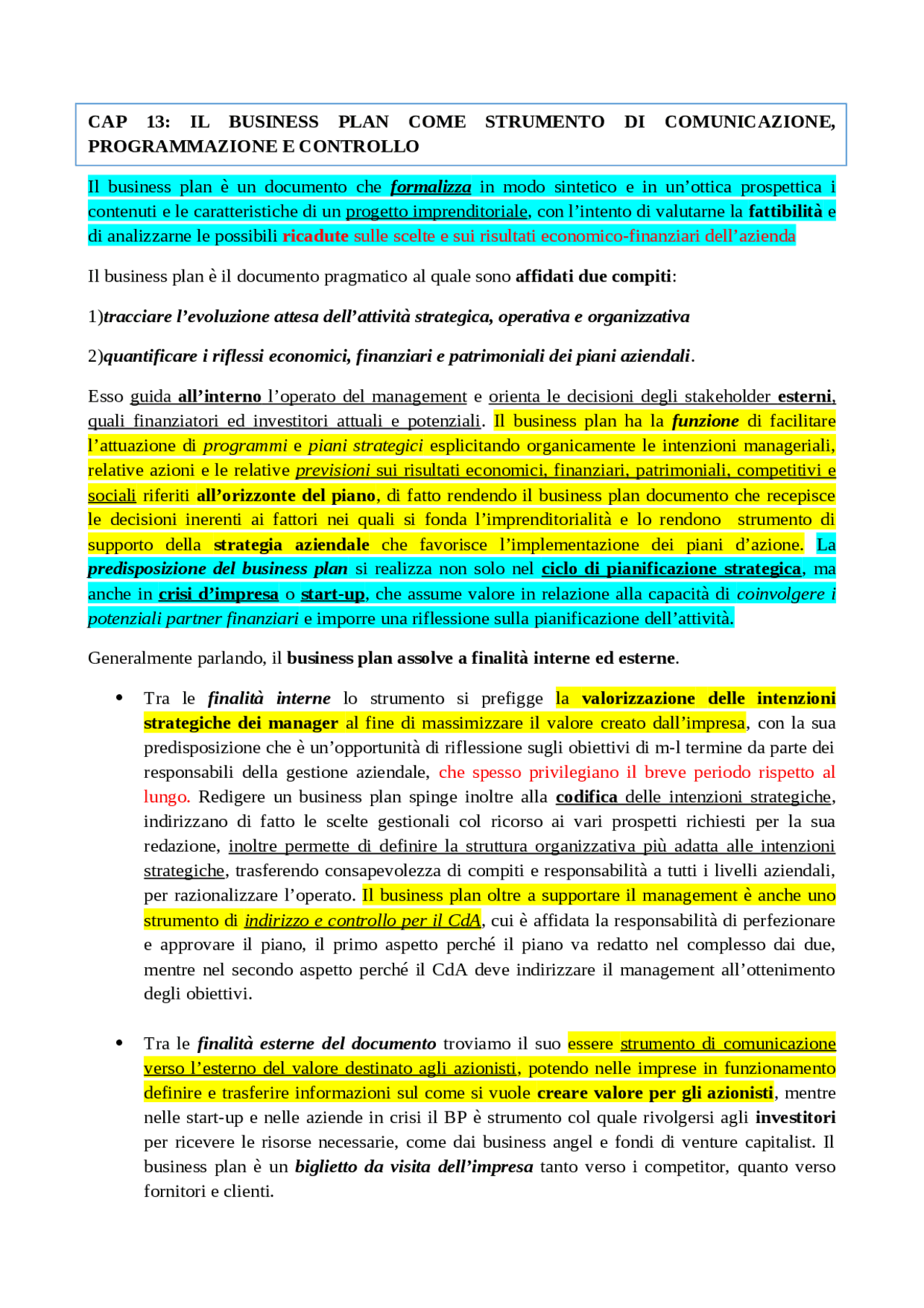 Sintesi Libro Programmazione Docsity