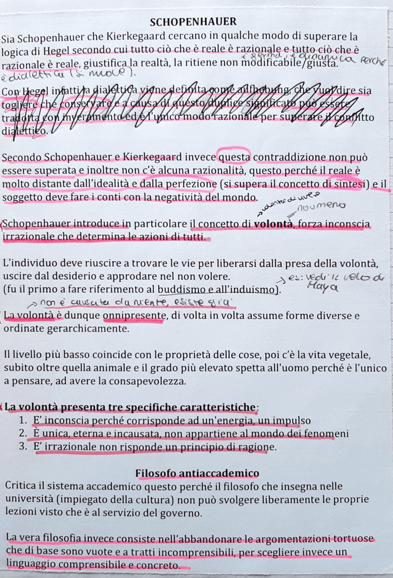 Schopenhauer E Le Sue Teorie Docsity