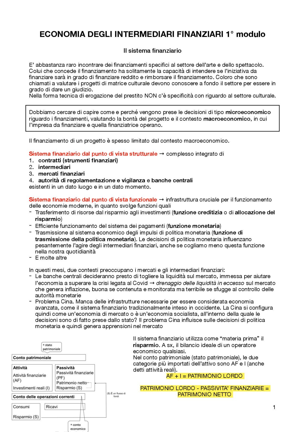 Economia Degli Intermediari Finanziari Profssa Borroni Docsity