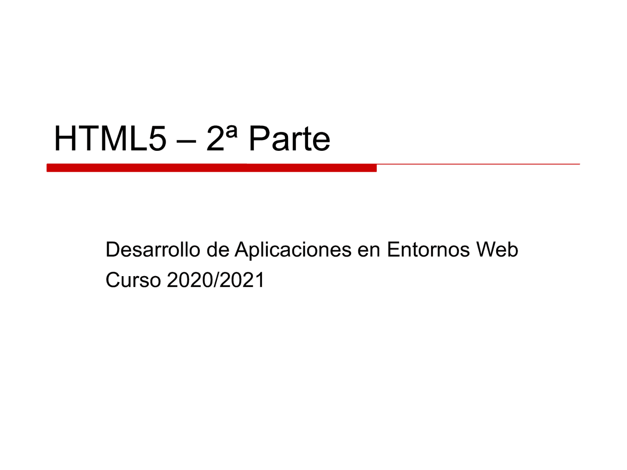 Diapositivas sobre HTML5 Parte 1 - Docsity