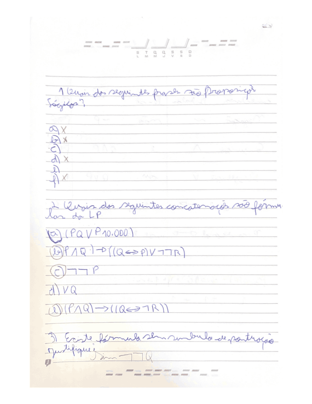 Exercícios De Logica Para Computação Docsity