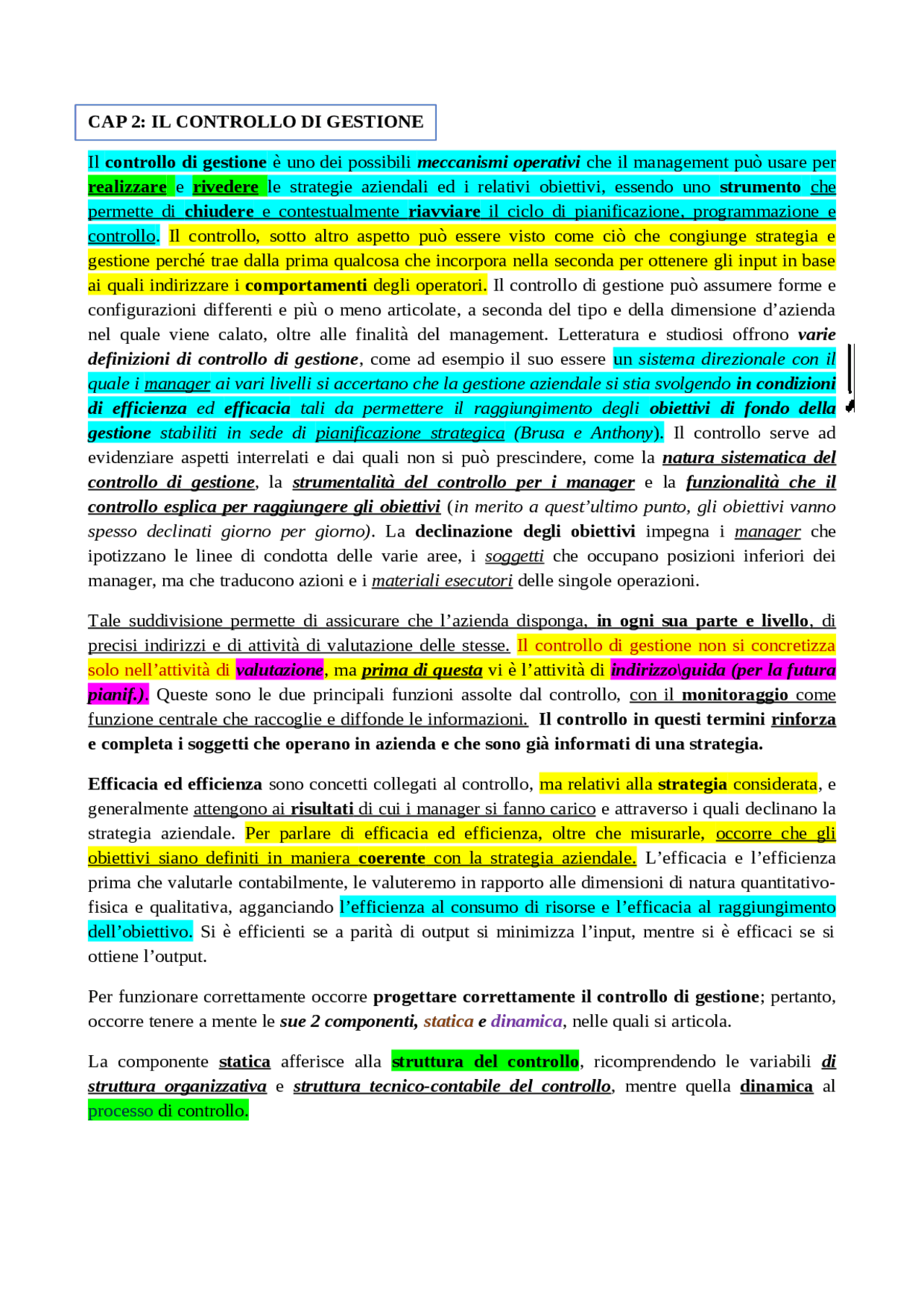 Sintesi Libro Programmazione Docsity