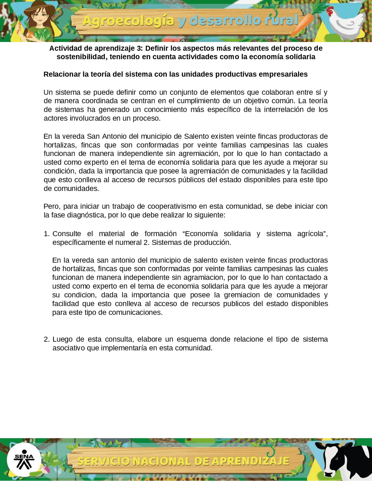 Agroecología Y Desarrollo Rural Ejercicios De Agronomía Docsity
