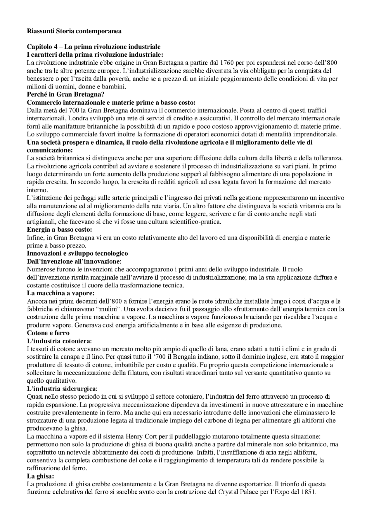 Riassunto Ottocento Sabbatucci E Vidotto Docsity
