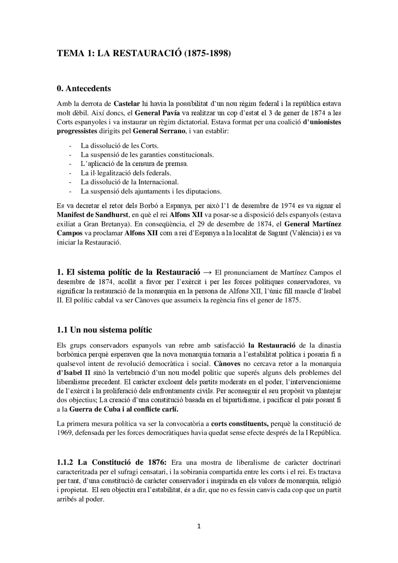 Tema Primer Història Selectivitat Docsity