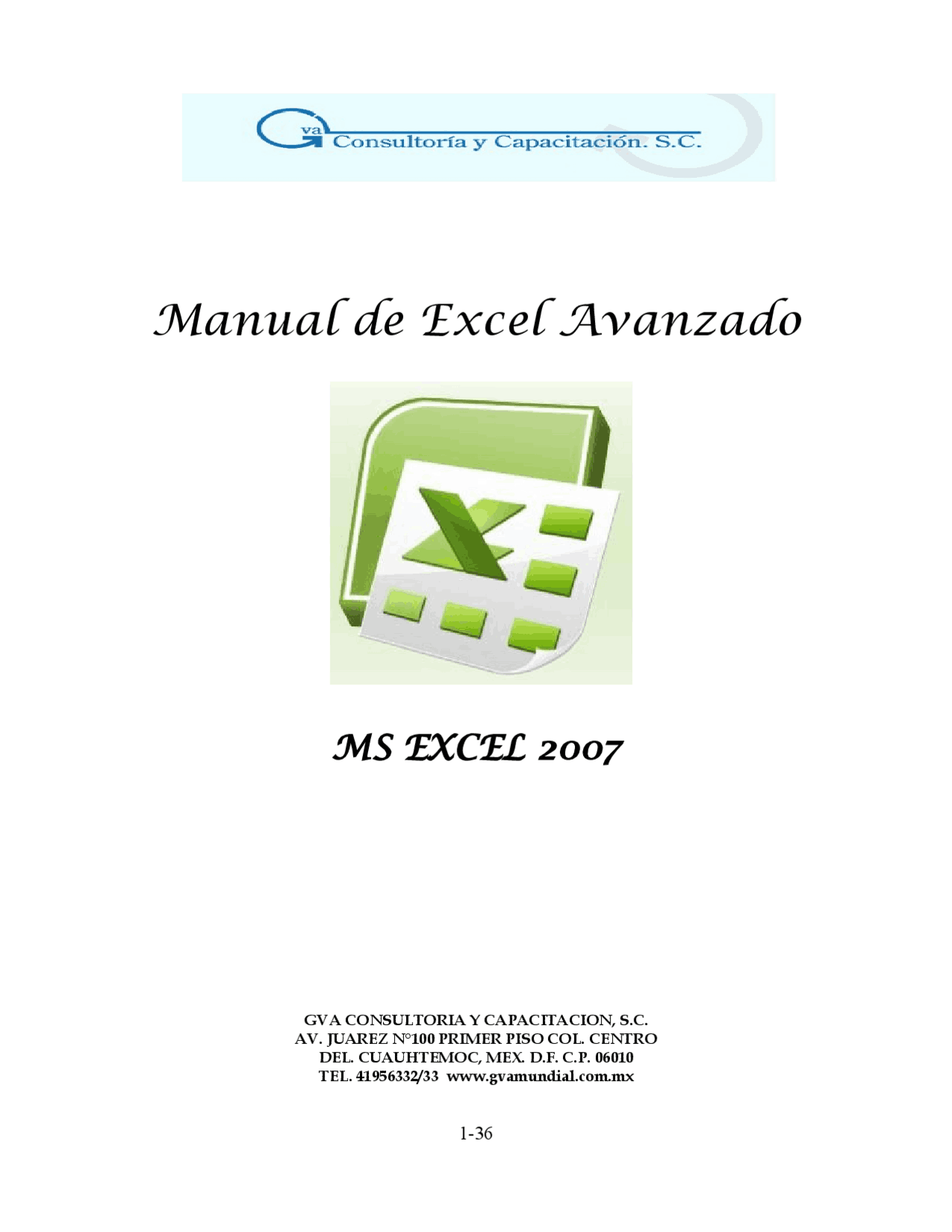 Erramienta para el buen manejo de excel - Docsity