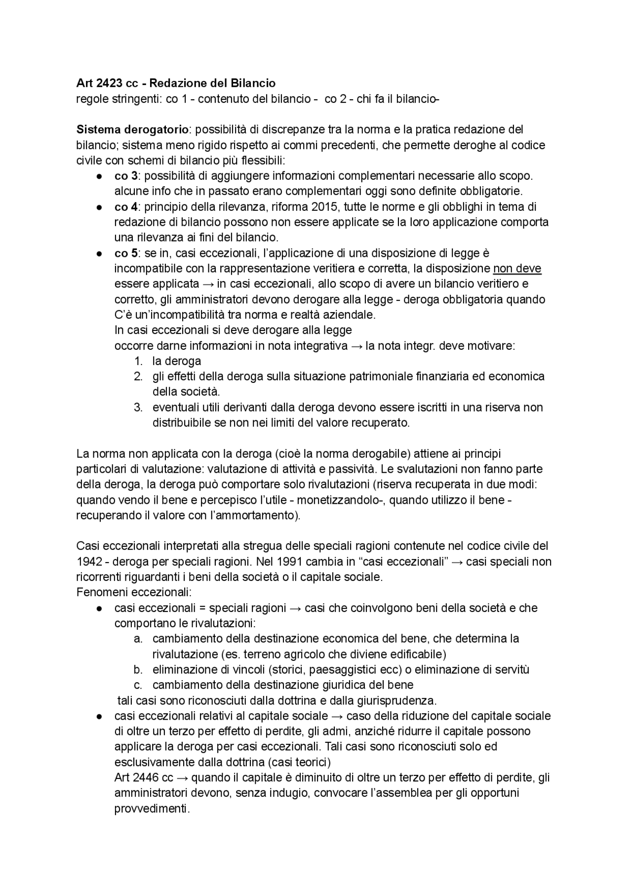 Principi Di Redazione Del Bilancio Docsity