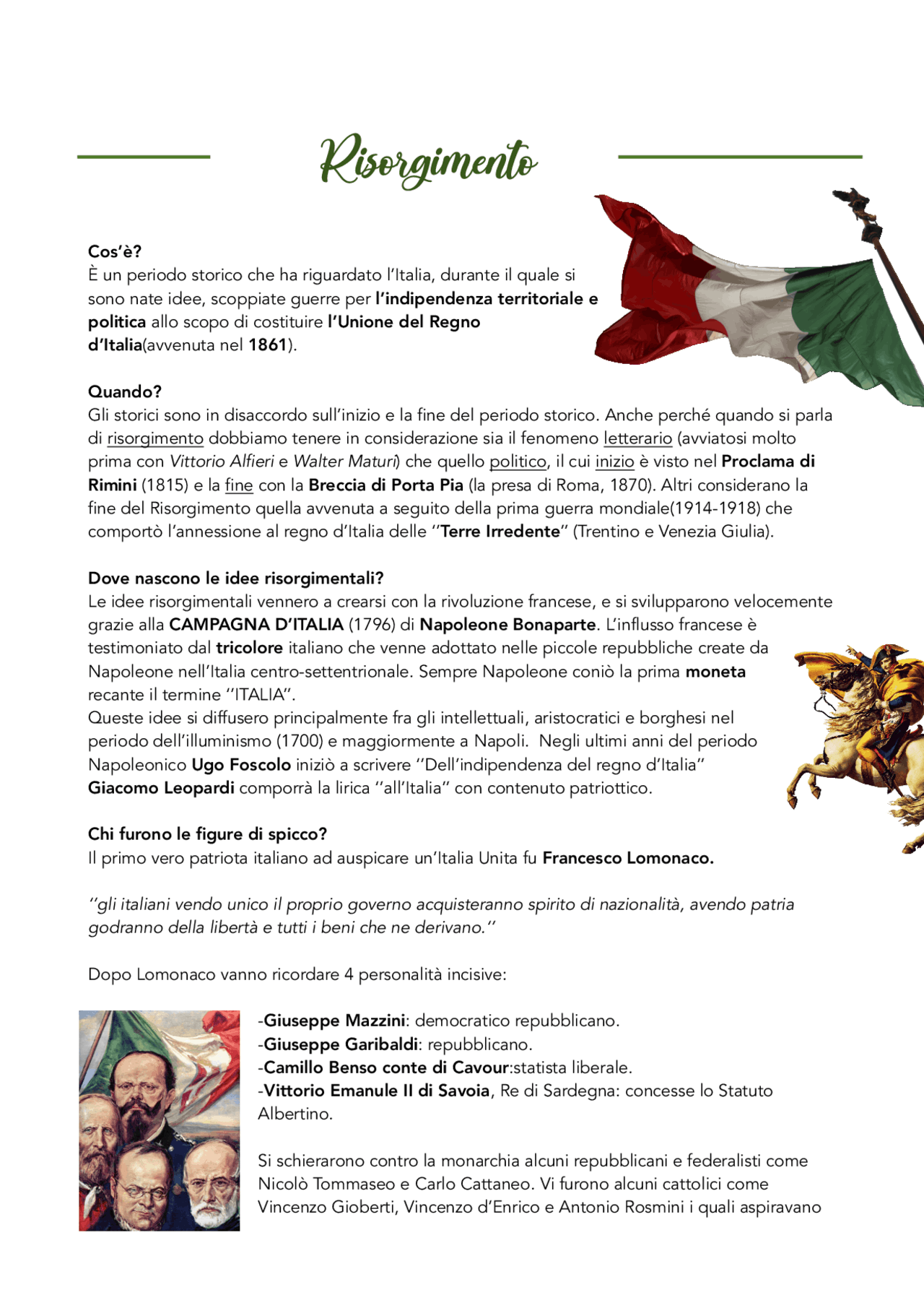 Risorgimento Per Intero Docsity
