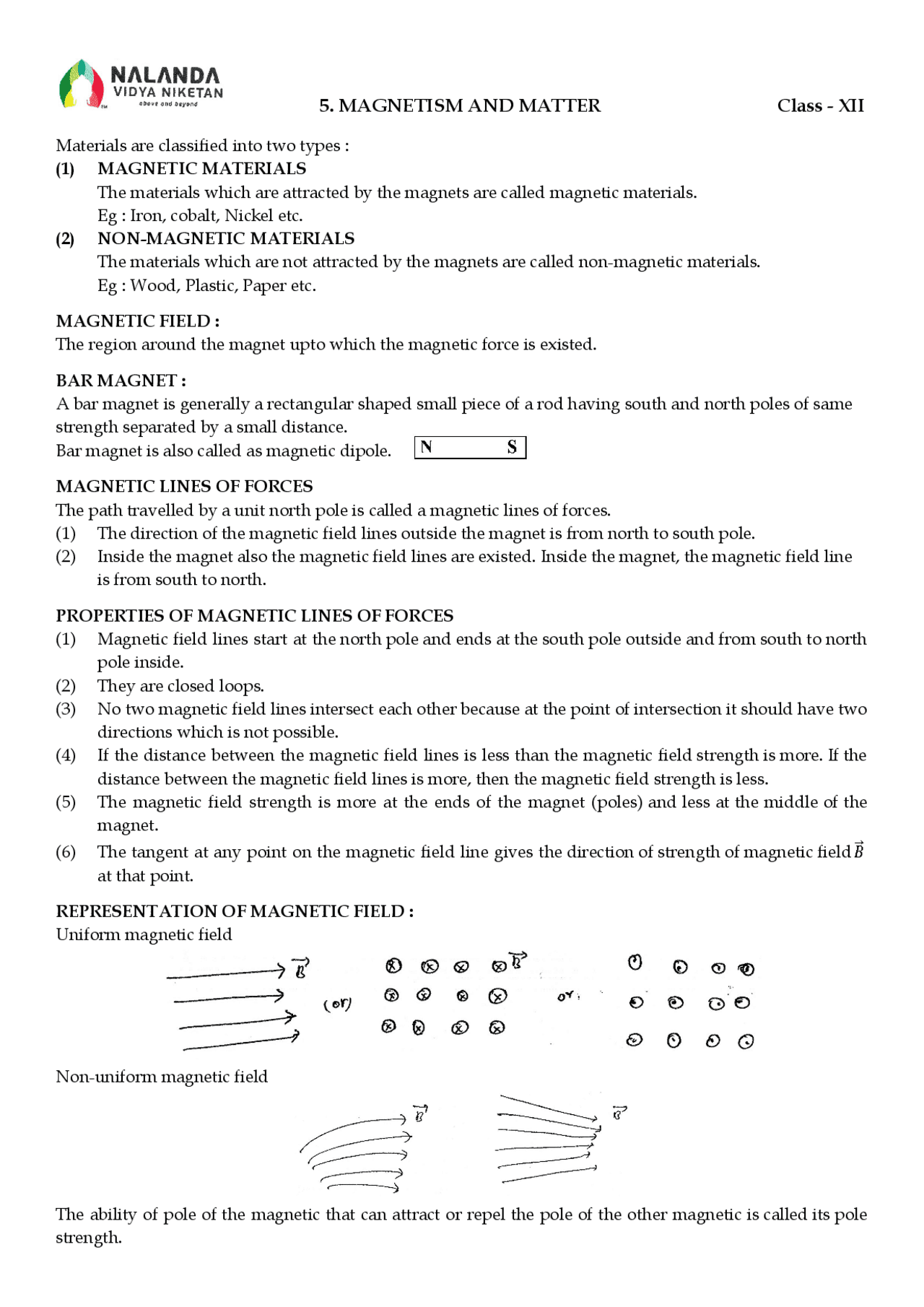 Magnetism and electric - Docsity